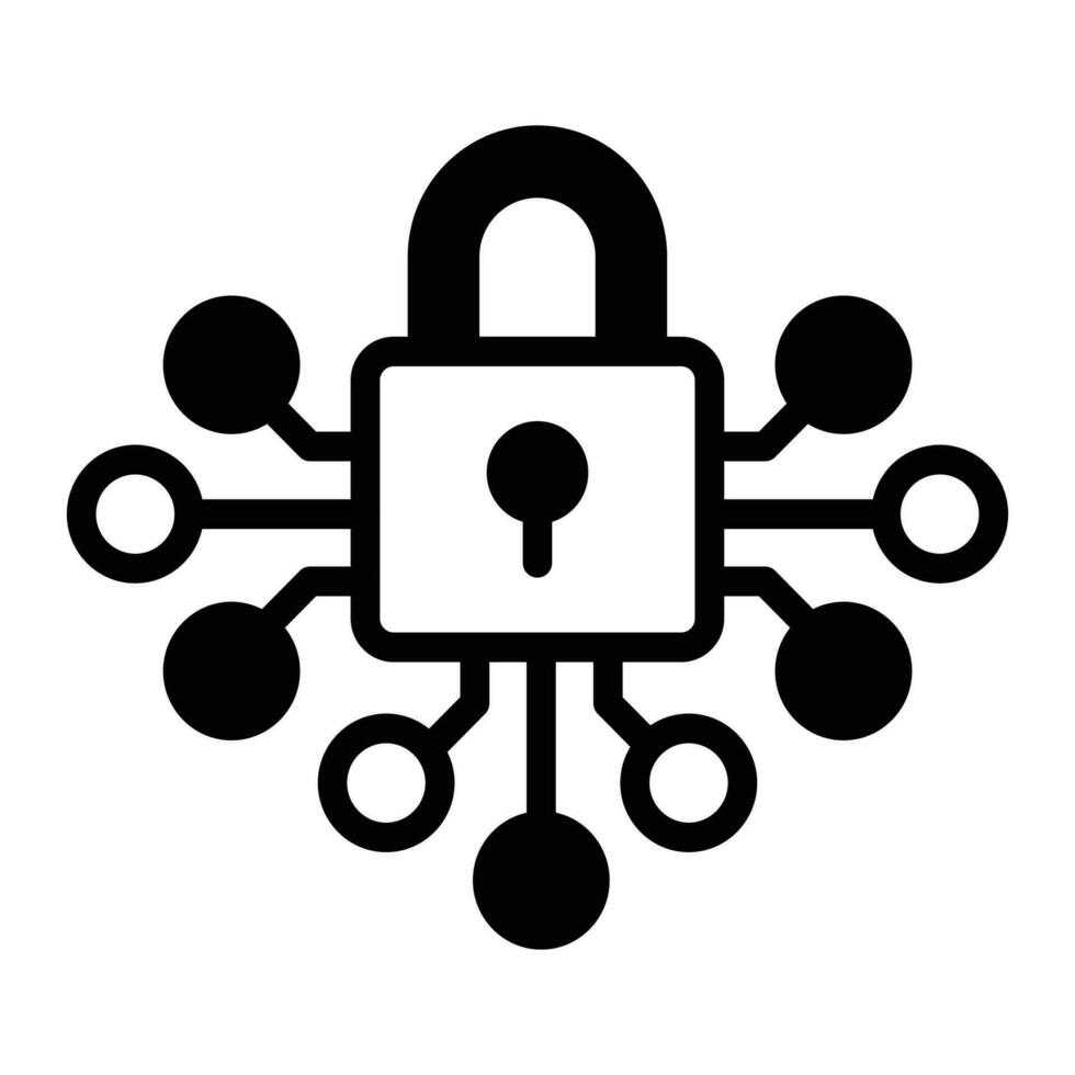 Cyber security icon, vector illustration keyhole icon. Encryption ...