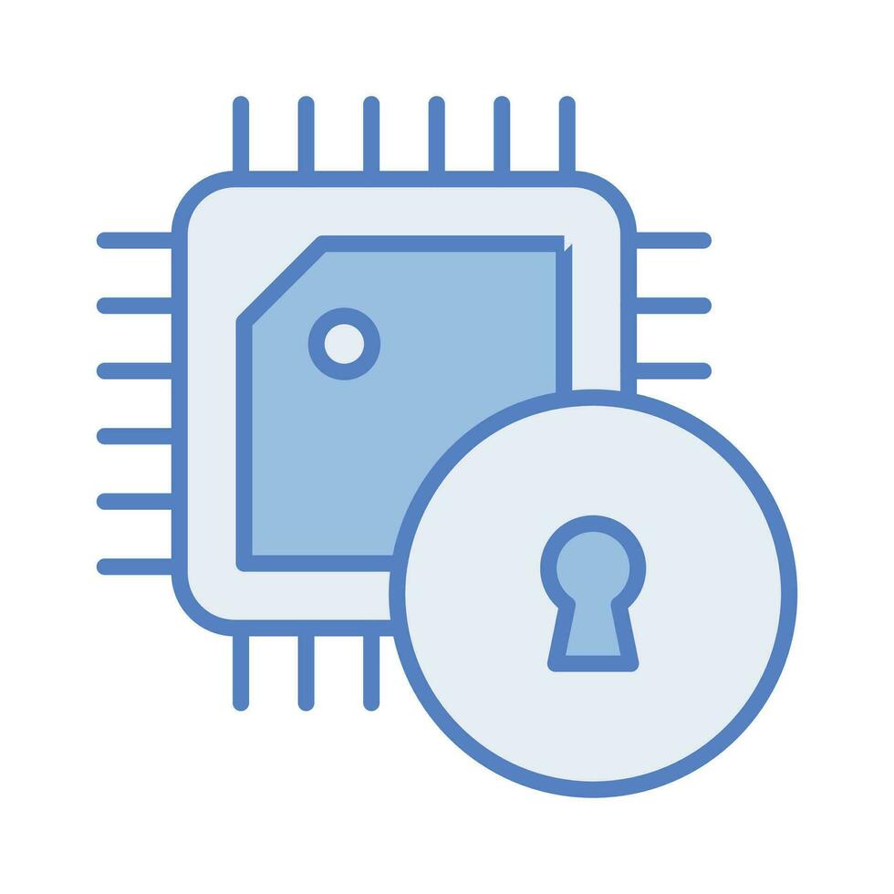 An editable vector of processor security with lock 30745386 Vector Art at Vecteezy