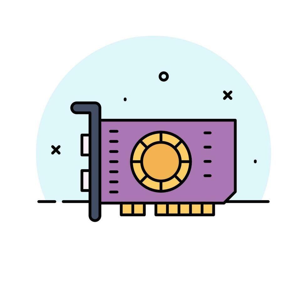 Have A Look At This Beautiful Icon Of Gpu Mining Customizable Vector