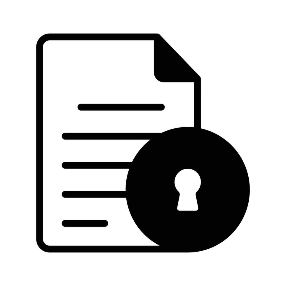 Locked paper, encryption documents, locked documents icon vector ... Locked paper, encryption documents, locked documents icon vector ...