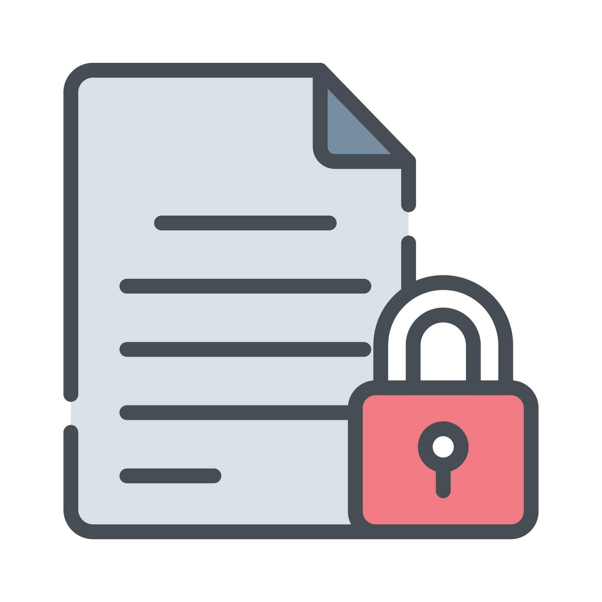 Secure Confidential Agreement Document With Locked Access Vector Padlock Protection 30746471