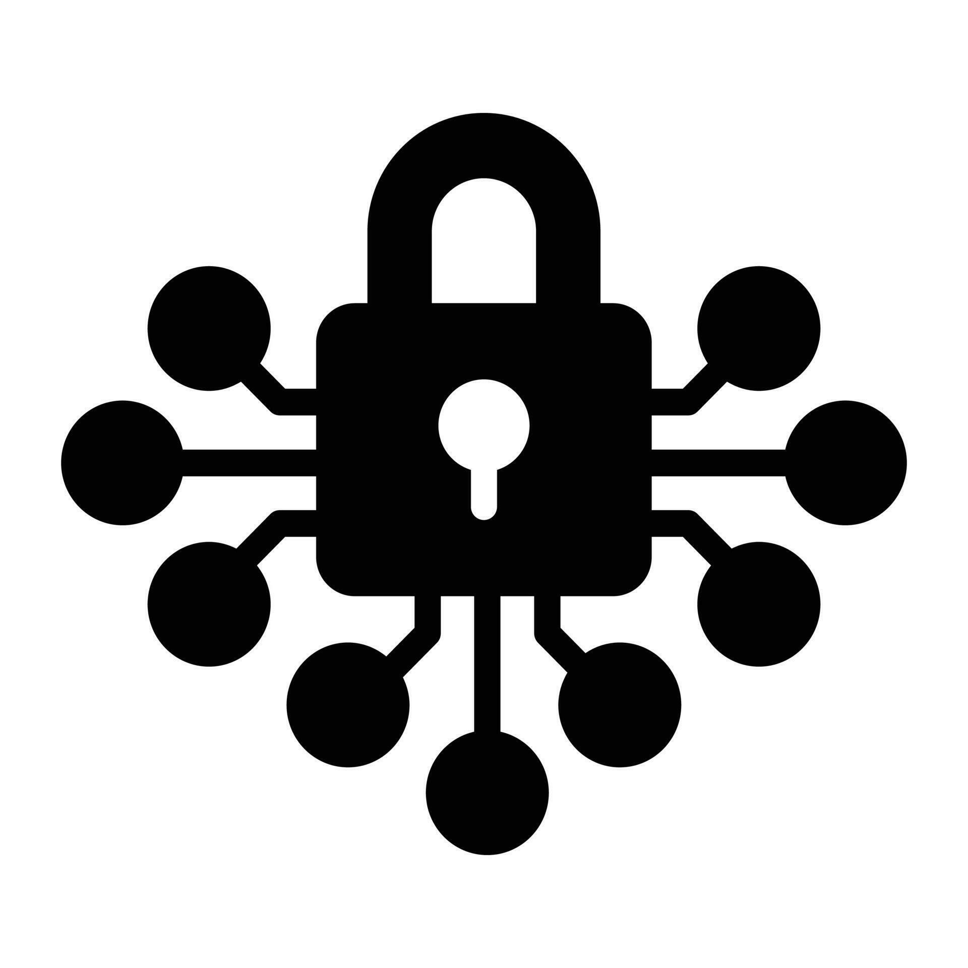 Cyber security icon, vector illustration keyhole icon. Encryption ...