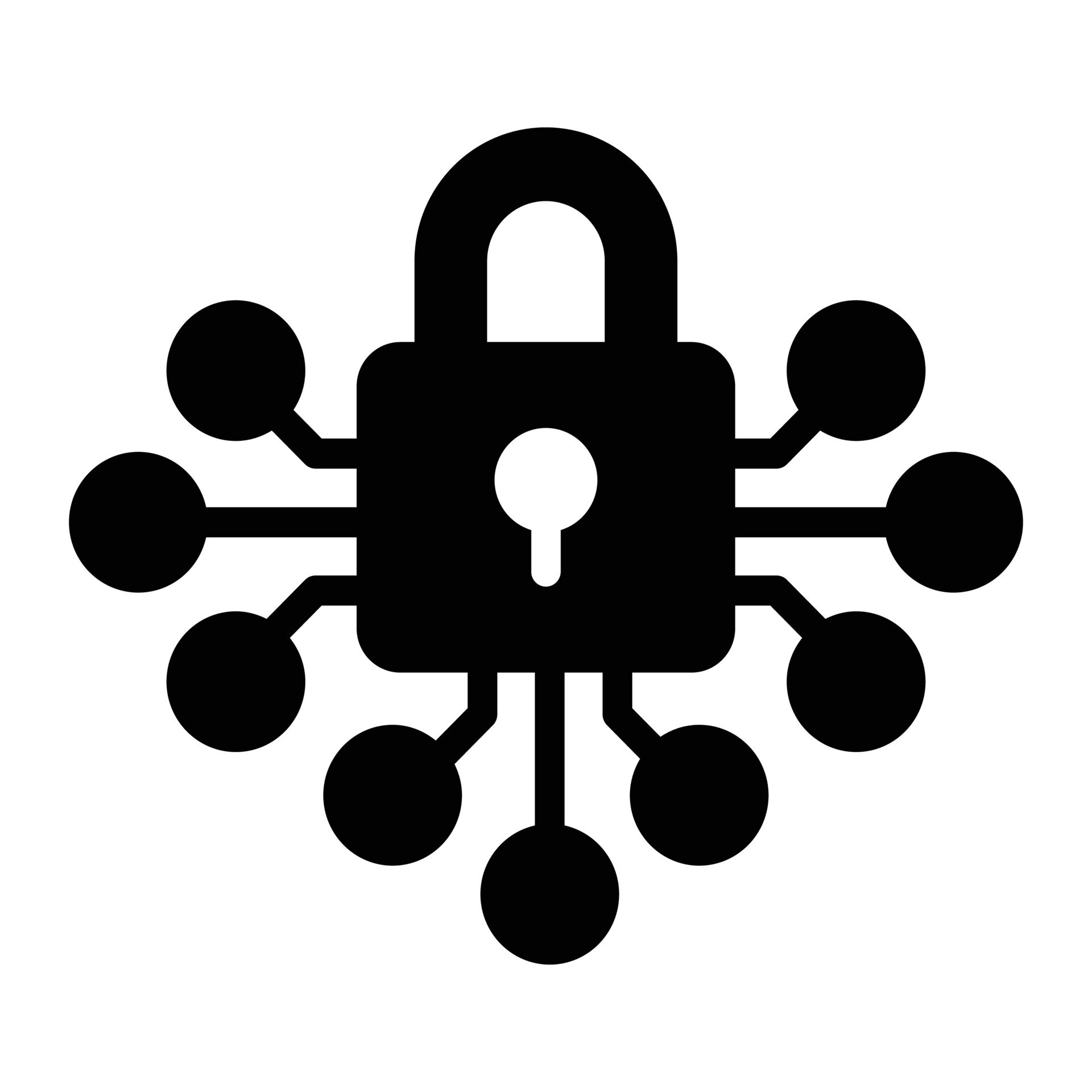 Cyber security icon, vector illustration keyhole icon. Encryption ...