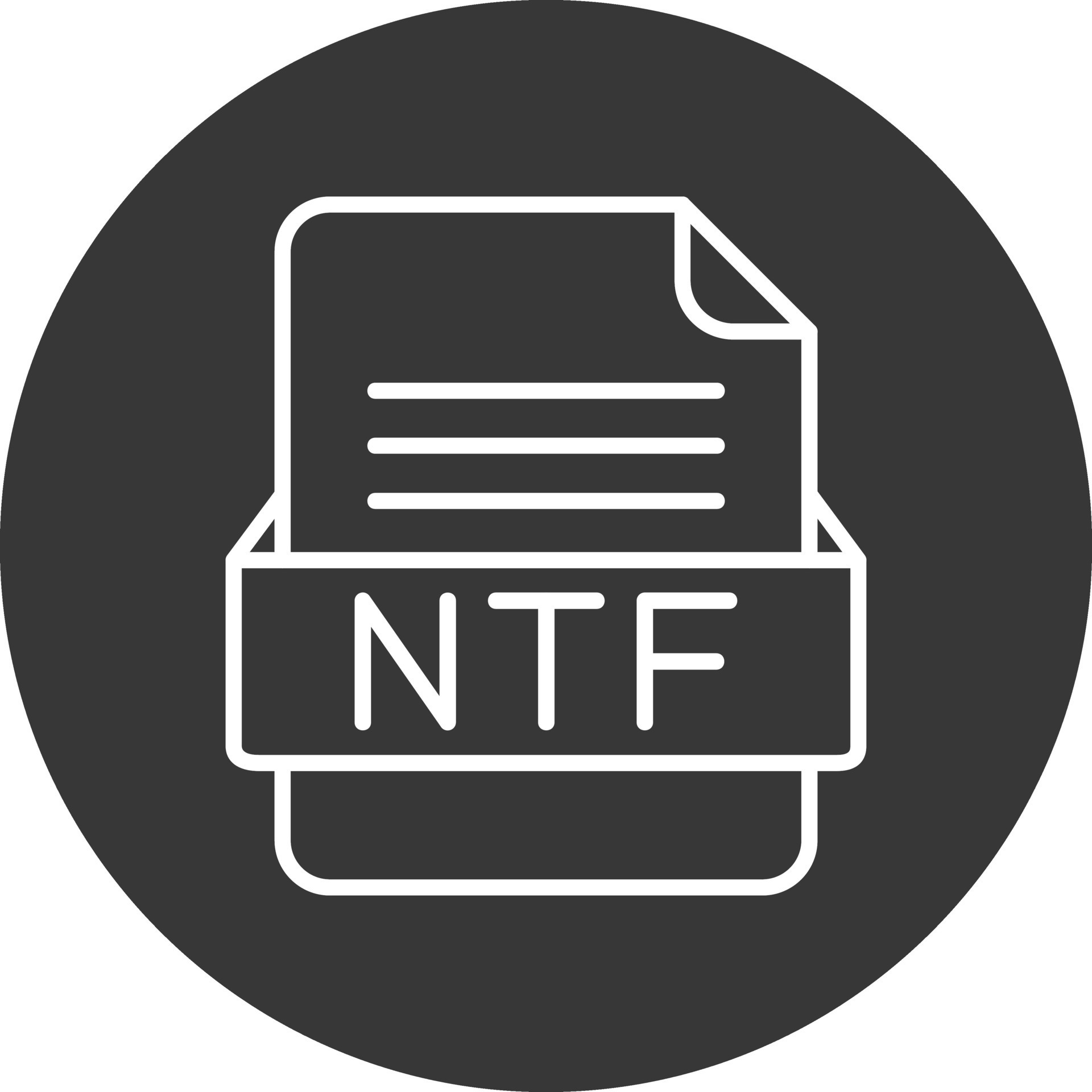 NTF File Format Vector Icon 30748773 Vector Art at Vecteezy