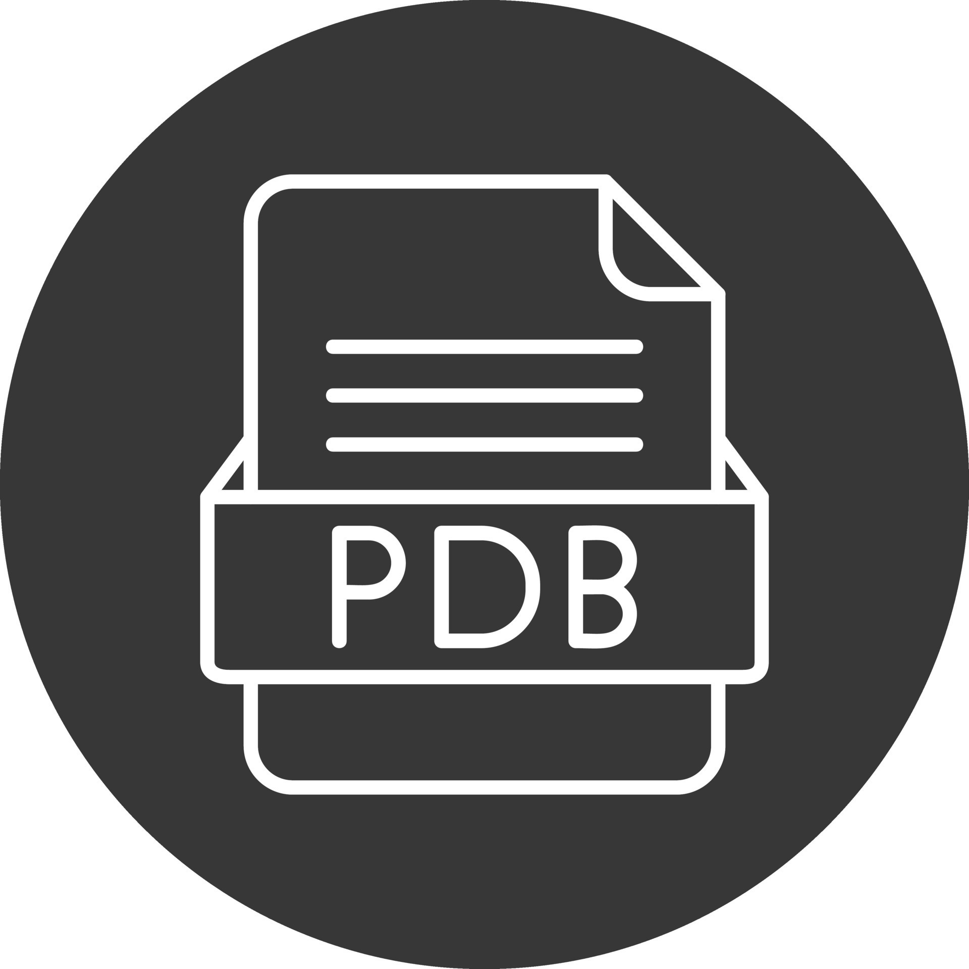 Pdb File Format Vector Icon 30749840 Vector Art At Vecteezy