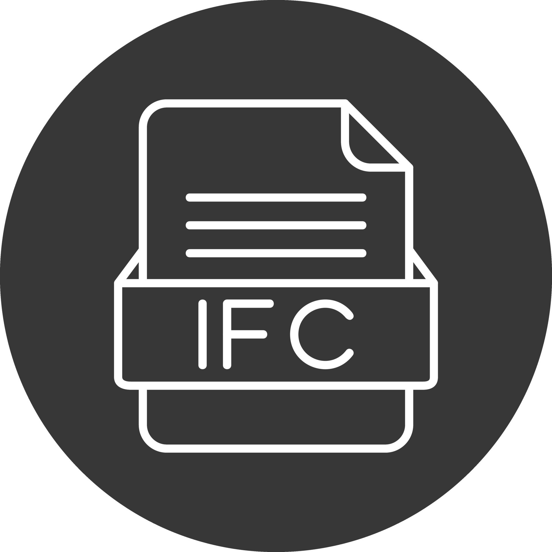 Ifc File Format Vector Icon 30750142 Vector Art At Vecteezy