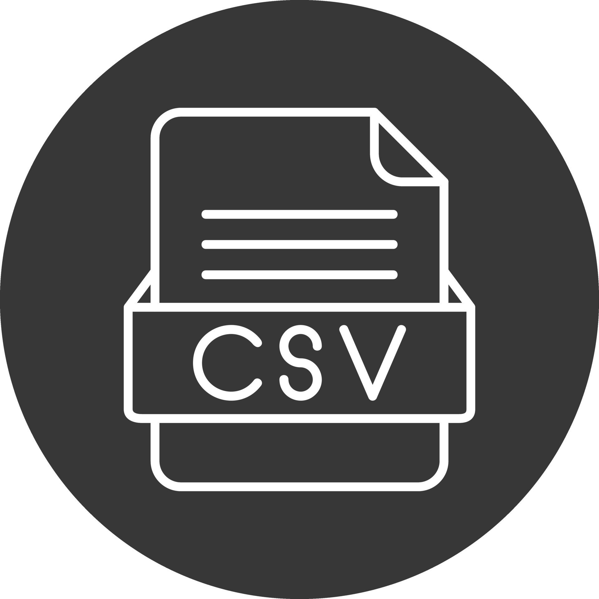 csv archivo formato vector icono 30750714 Vector en Vecteezy