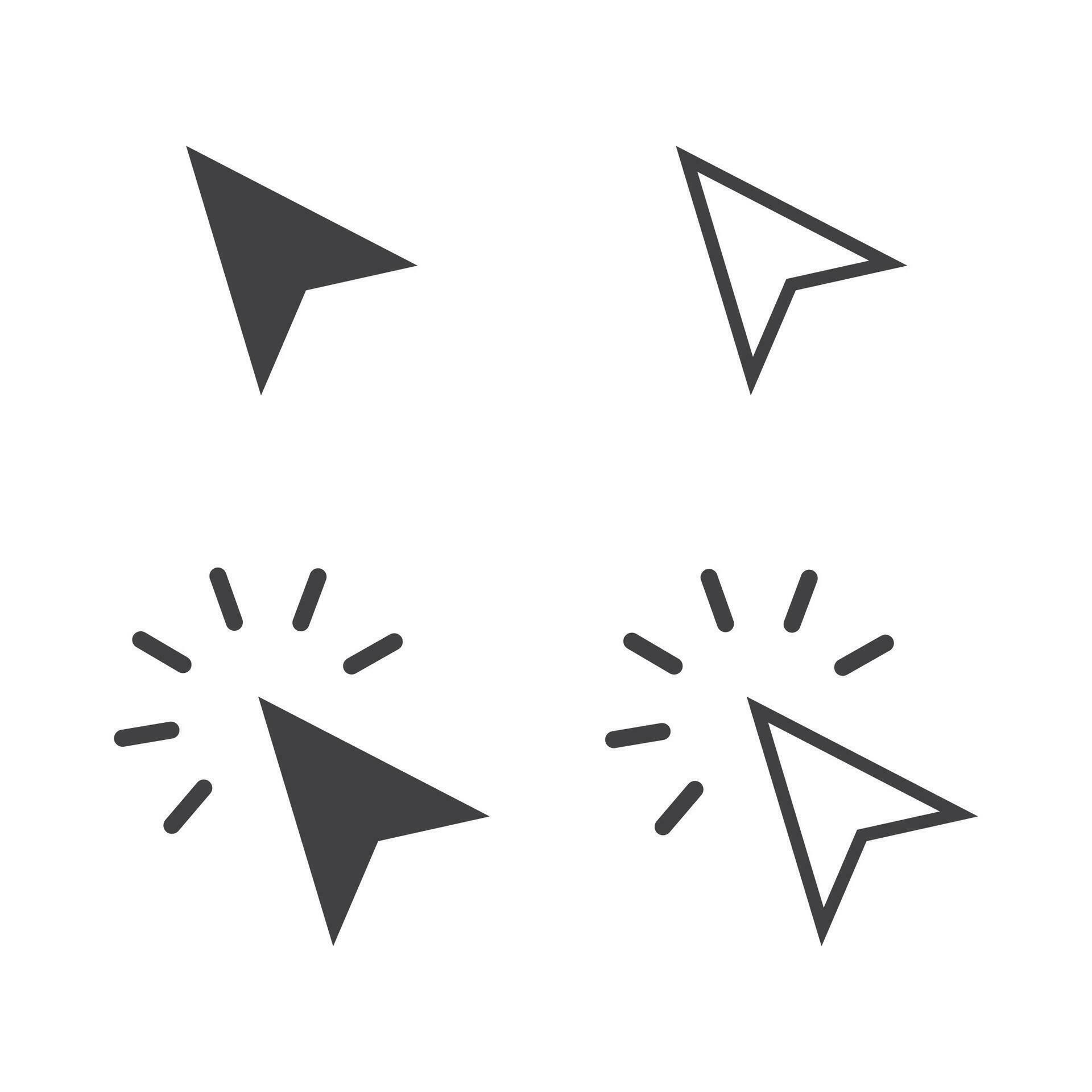 Click icon set. pointer arrow icon. cursor icon isolated vector illustration. 30754578 Vector ...