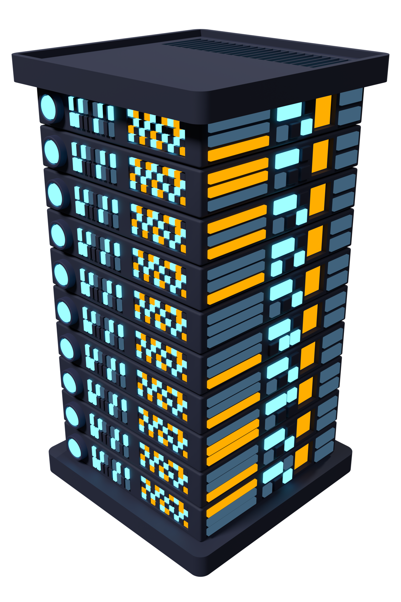 3d Server Network Server Room 3d Computer Equipment Storage Database Isometric Server 3d