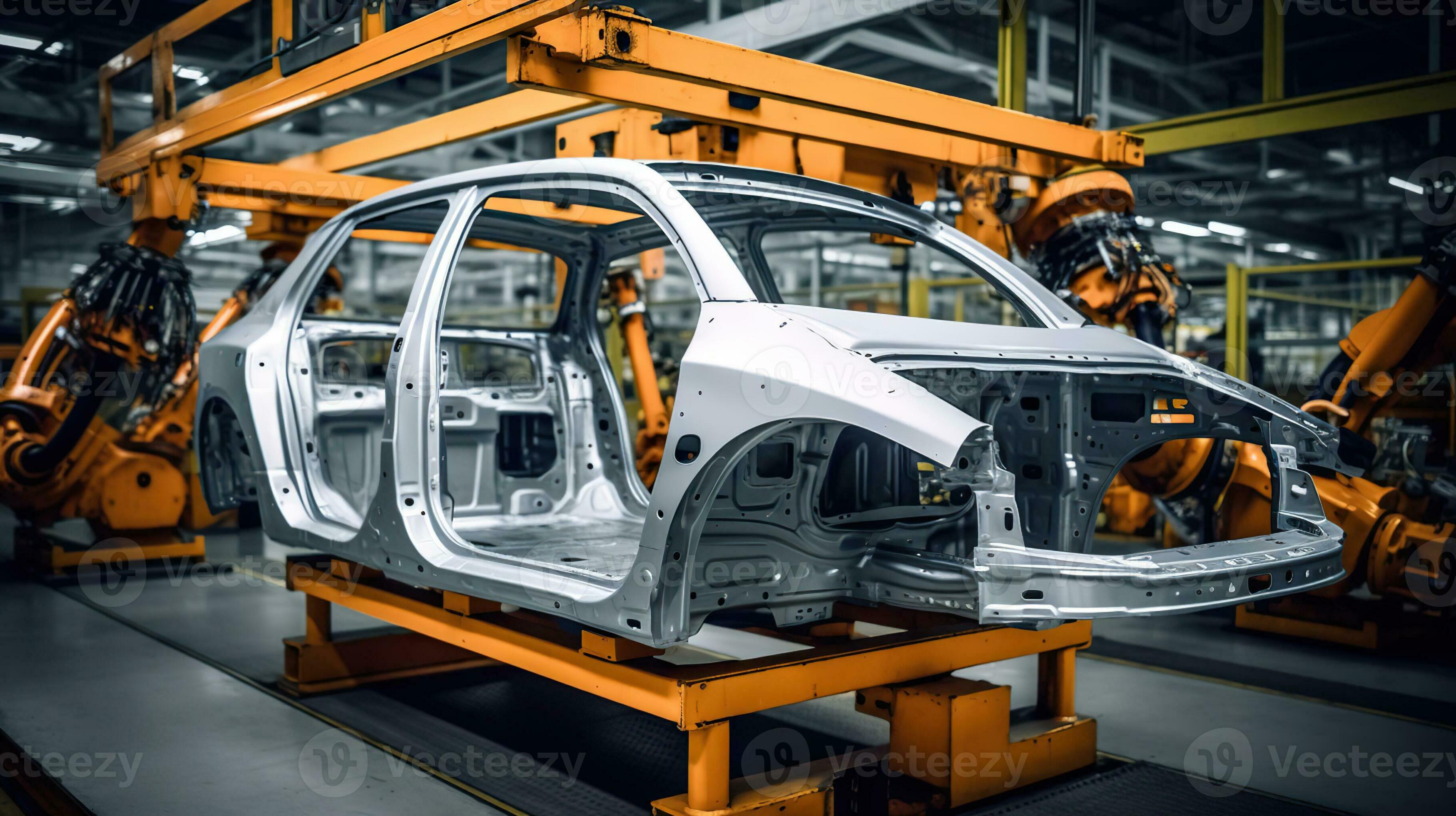 Efficiency and Quality. Robotic Arm Integration in Car Manufacturing. Generative AI 30761057 ...