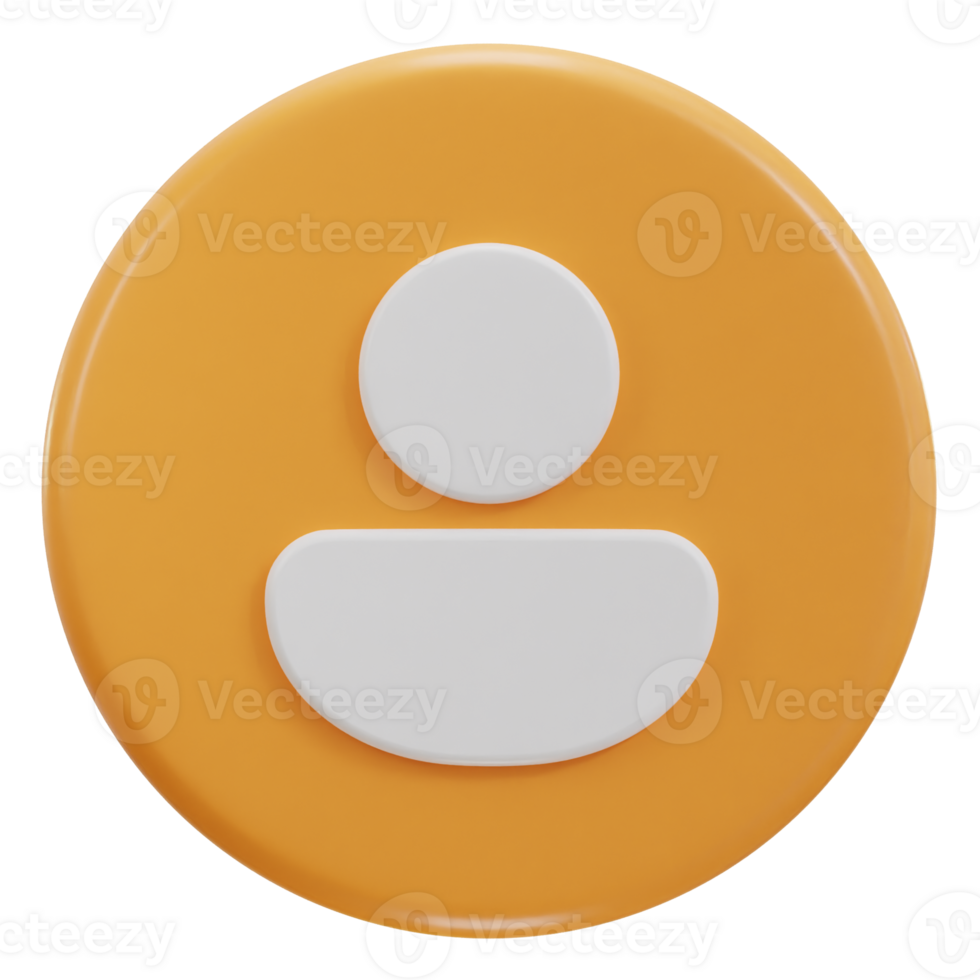 3d user profile icon illustration 30762653 PNG