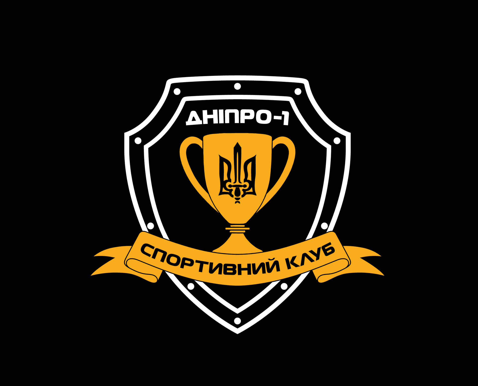 Dnipro Club Logo Symbol Ukraine League Football Abstract Design Vector Illustration With Black ...