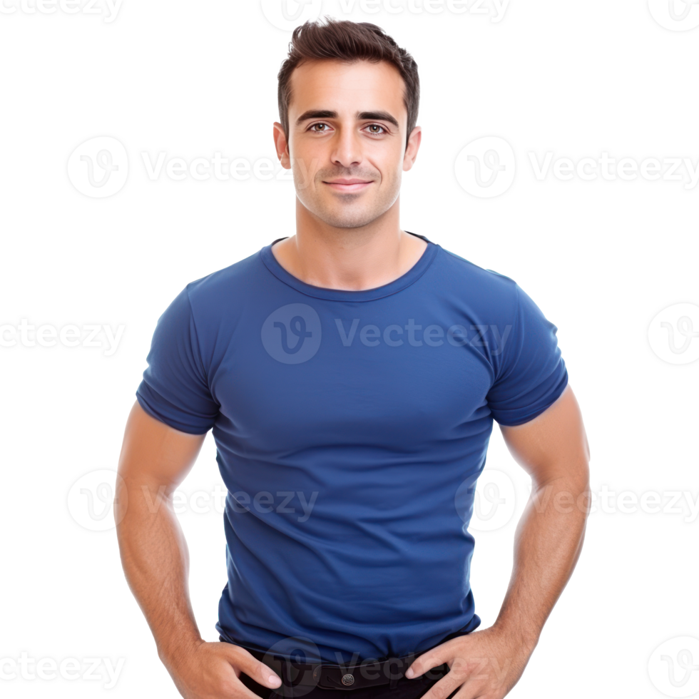 Handsome Business Man In Blue Shirt Isolated 30768080 Png