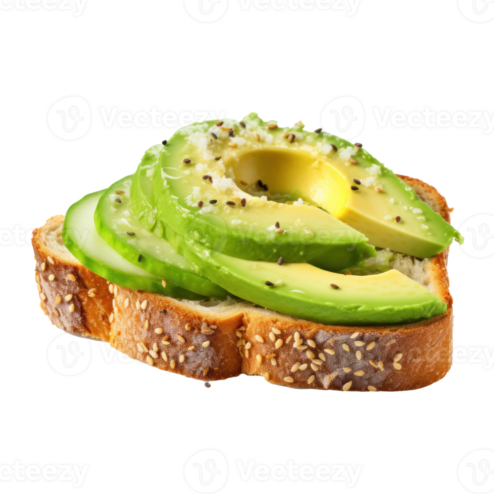 Avocado Toast Sliced Avocado On Toast Sprinkled With Salt And Pepper 30768121 Png