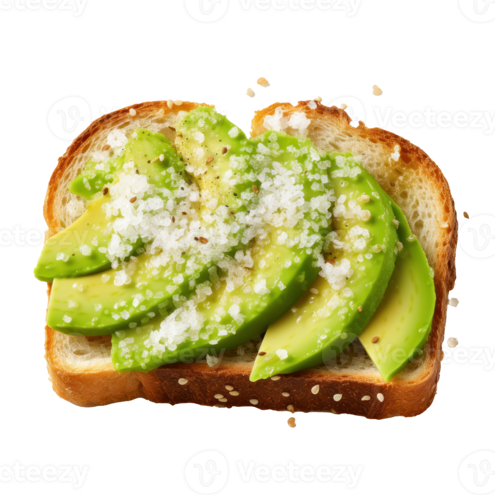 Avocado Toast Sliced Avocado On Toast Sprinkled With Salt And Pepper 30768126 Png