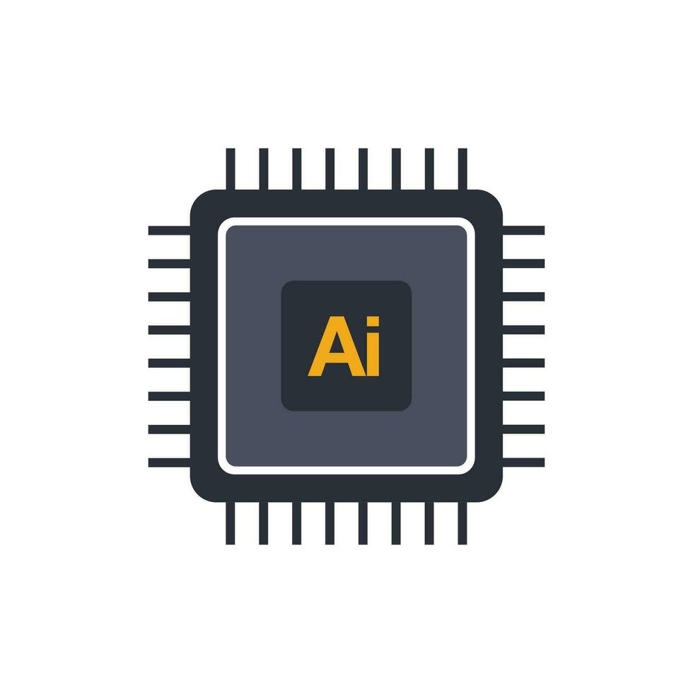 AI processor chip design icon 30768226 Vector Art at Vecteezy