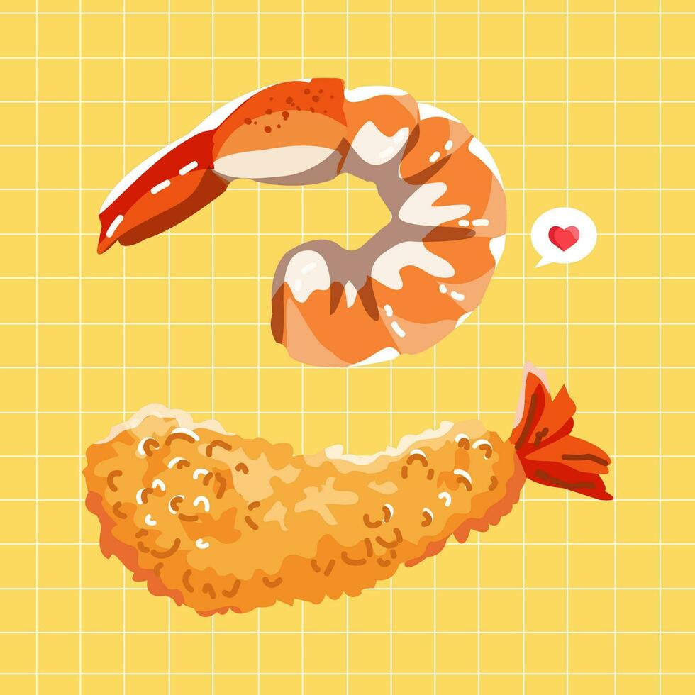 Shrimp Tempura Vector Illustration 30771689 Vector Art at Vecteezy
