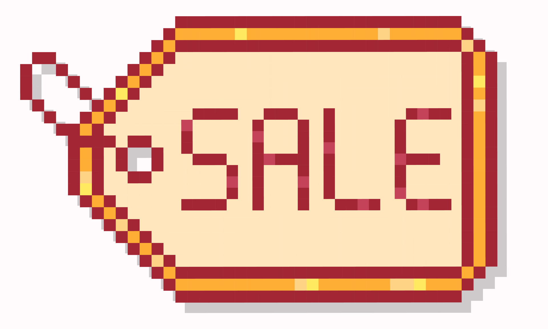 Sale sign. Pixel art style icon 8bit isolated 30773222 Vector Art at ...