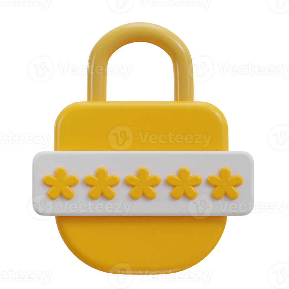3d Password Secure Icon 30773529 Png