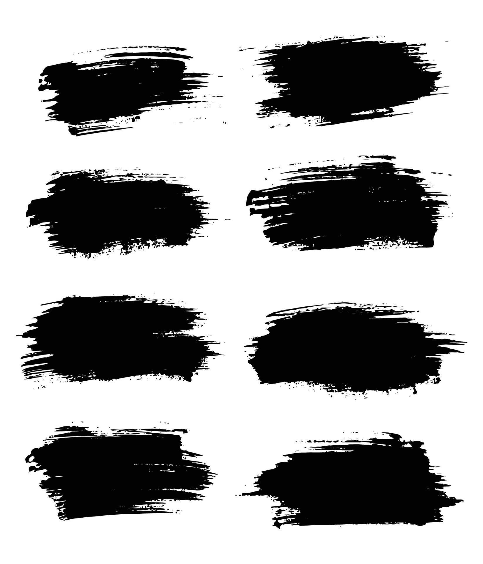 Grunge brush stroke set 30773624 Vector Art at Vecteezy
