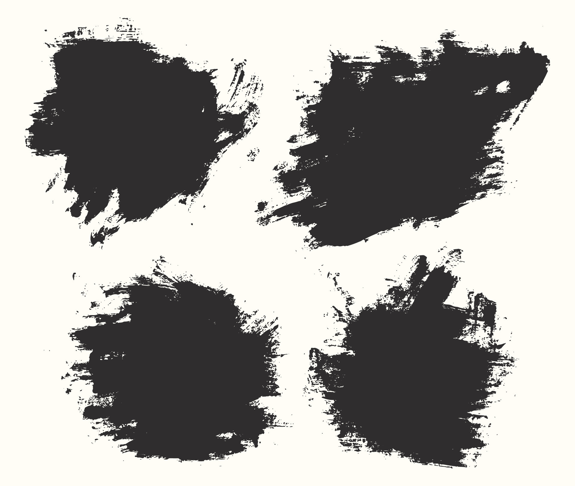 Hand drawn set of vector grunge brushstroke 30773642 Vector Art at Vecteezy