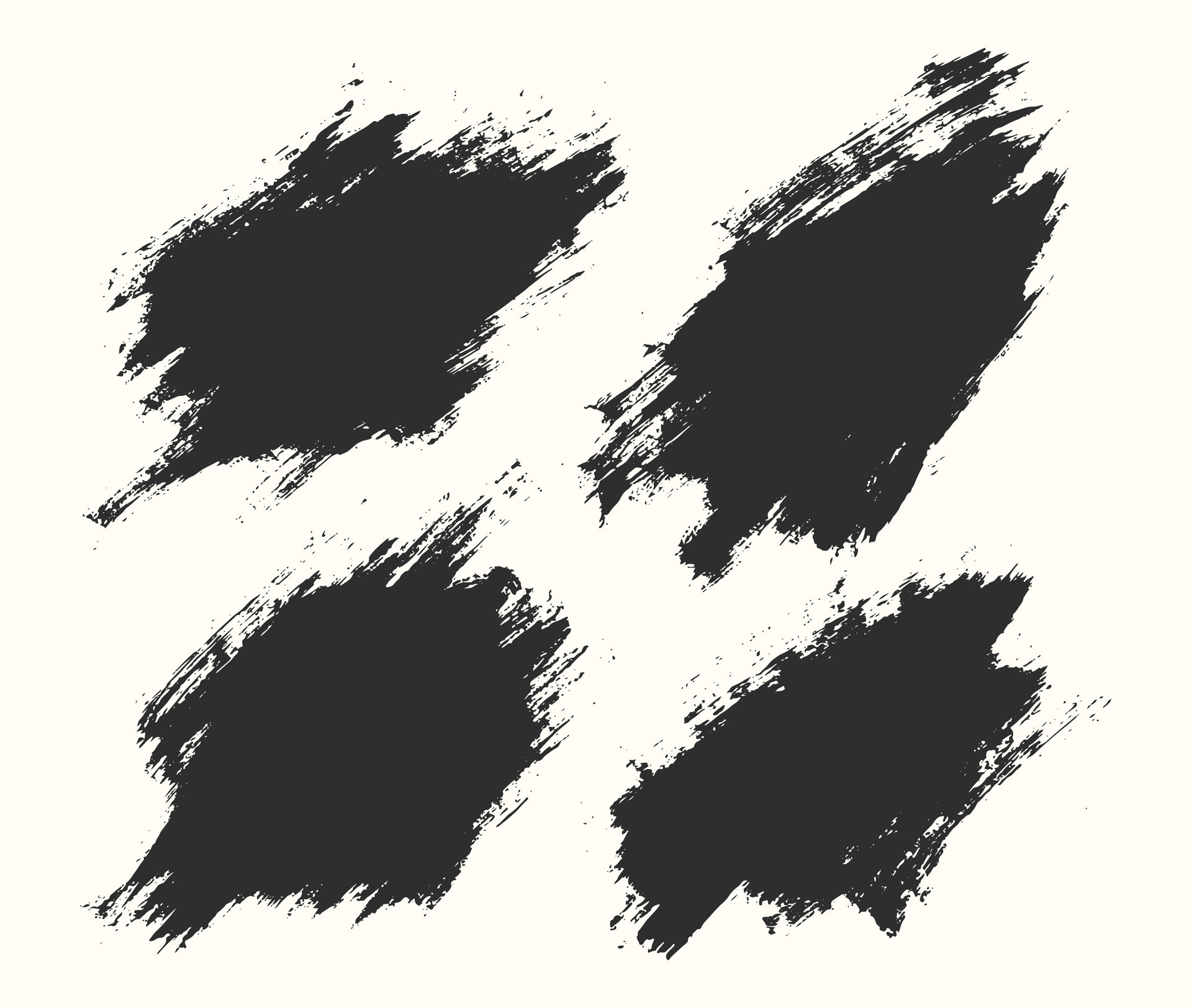 Brush paint hand drawn vector set 30773809 Vector Art at Vecteezy