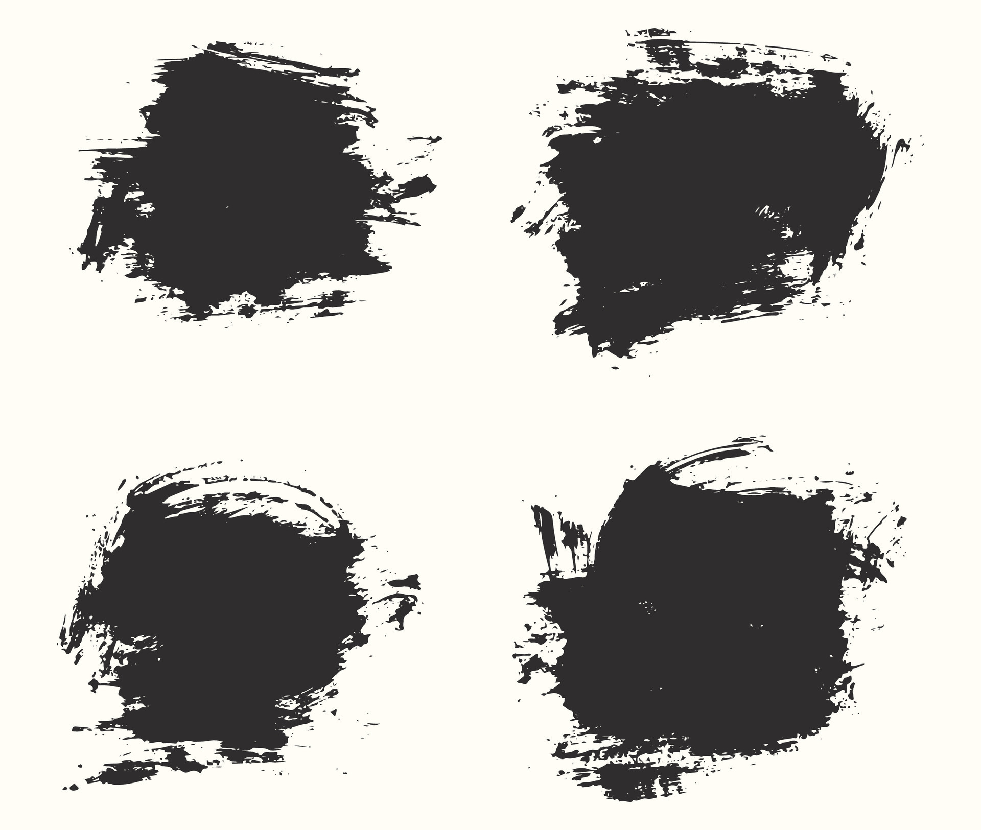 Vector paint set of different grunge brush stroke 30773865 Vector Art ...