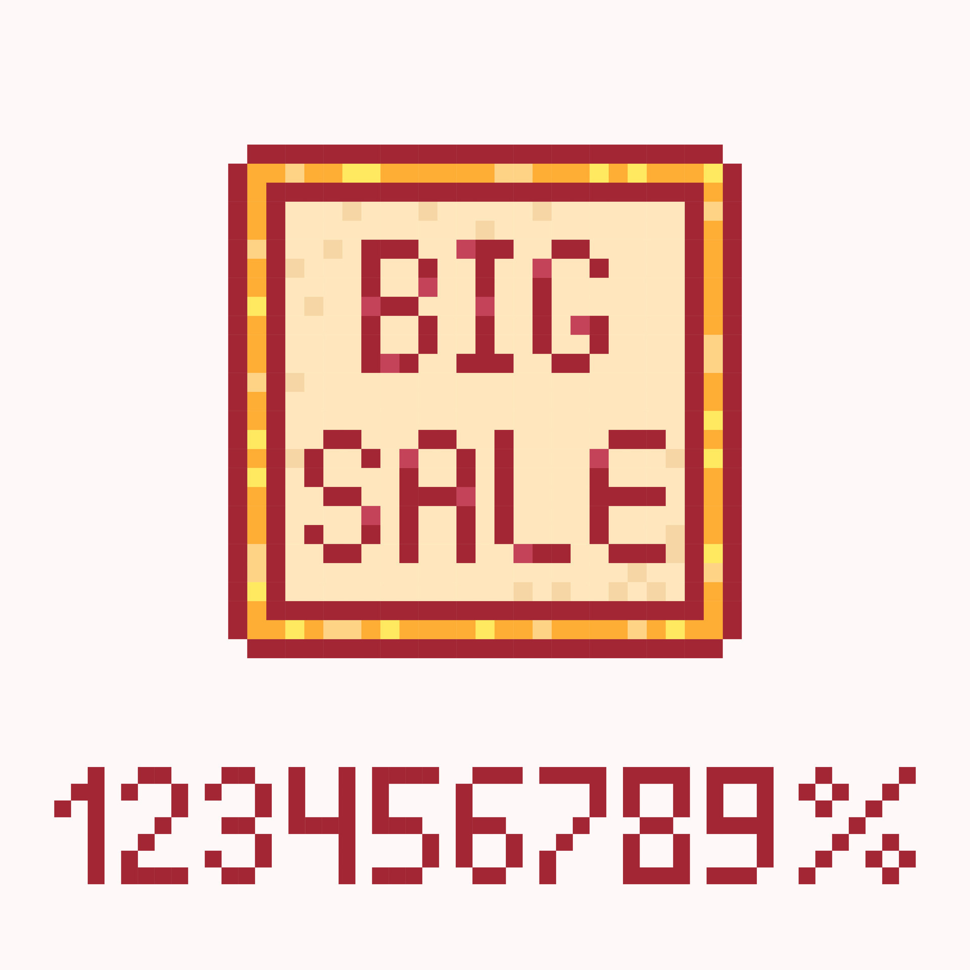 Big Sale sign. Pixel art style icon constructor 30774028 Vector Art at ...