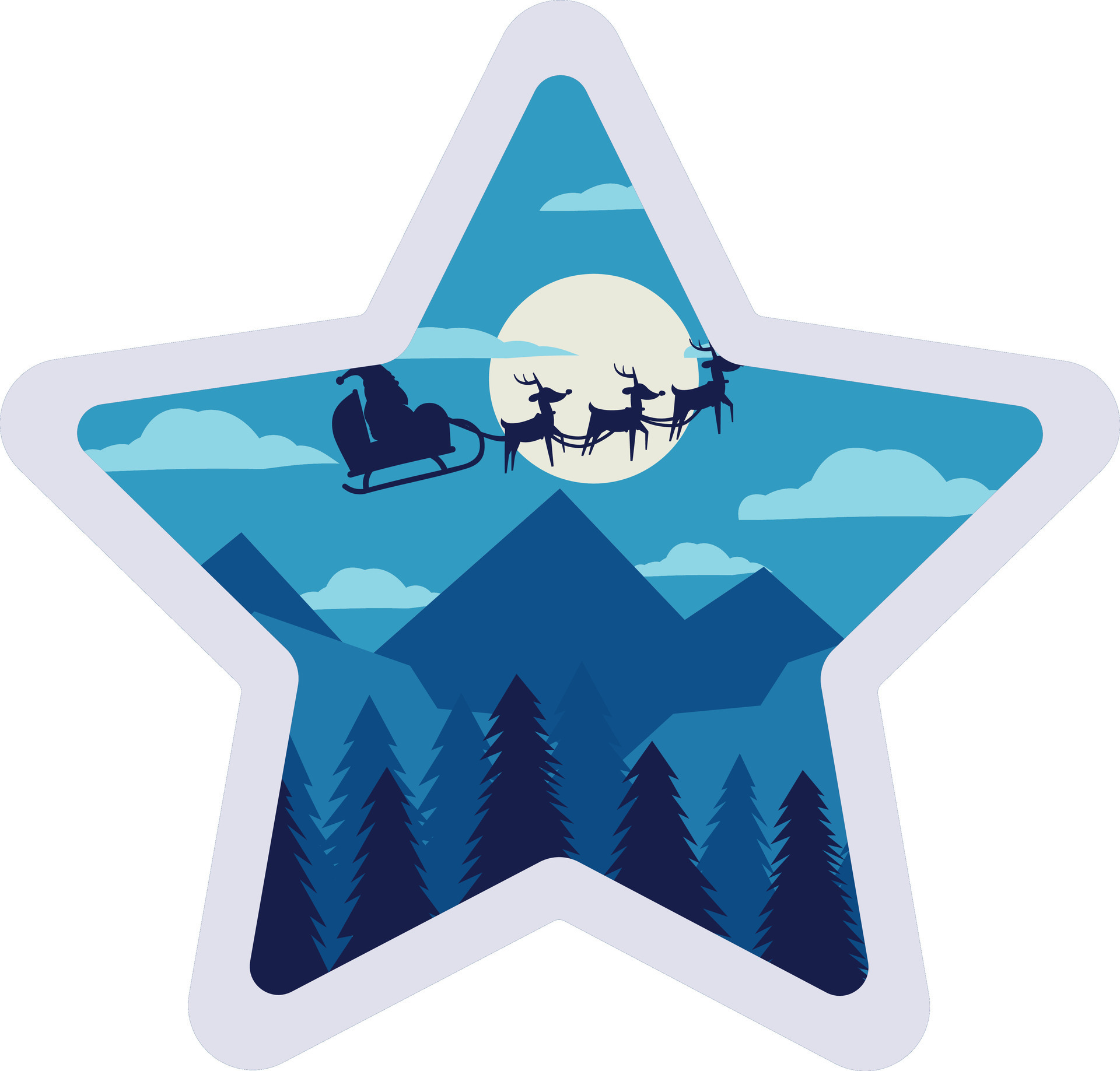 CHRISTMAS STAR Multilayer Wall Decoration, Home Decor 30775419 Vector ...