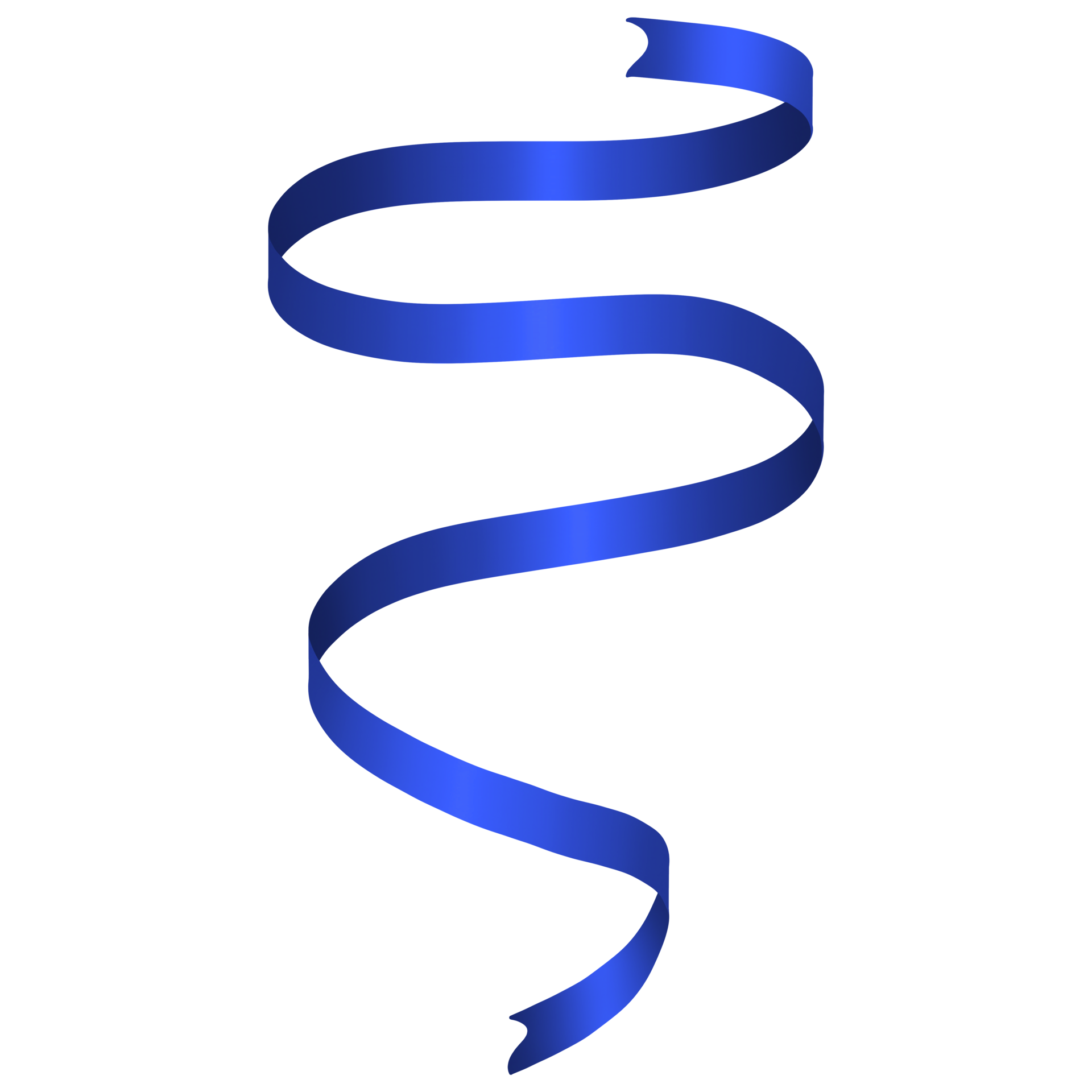 Curly Blue ribbon with transparent background. 30776545 PNG