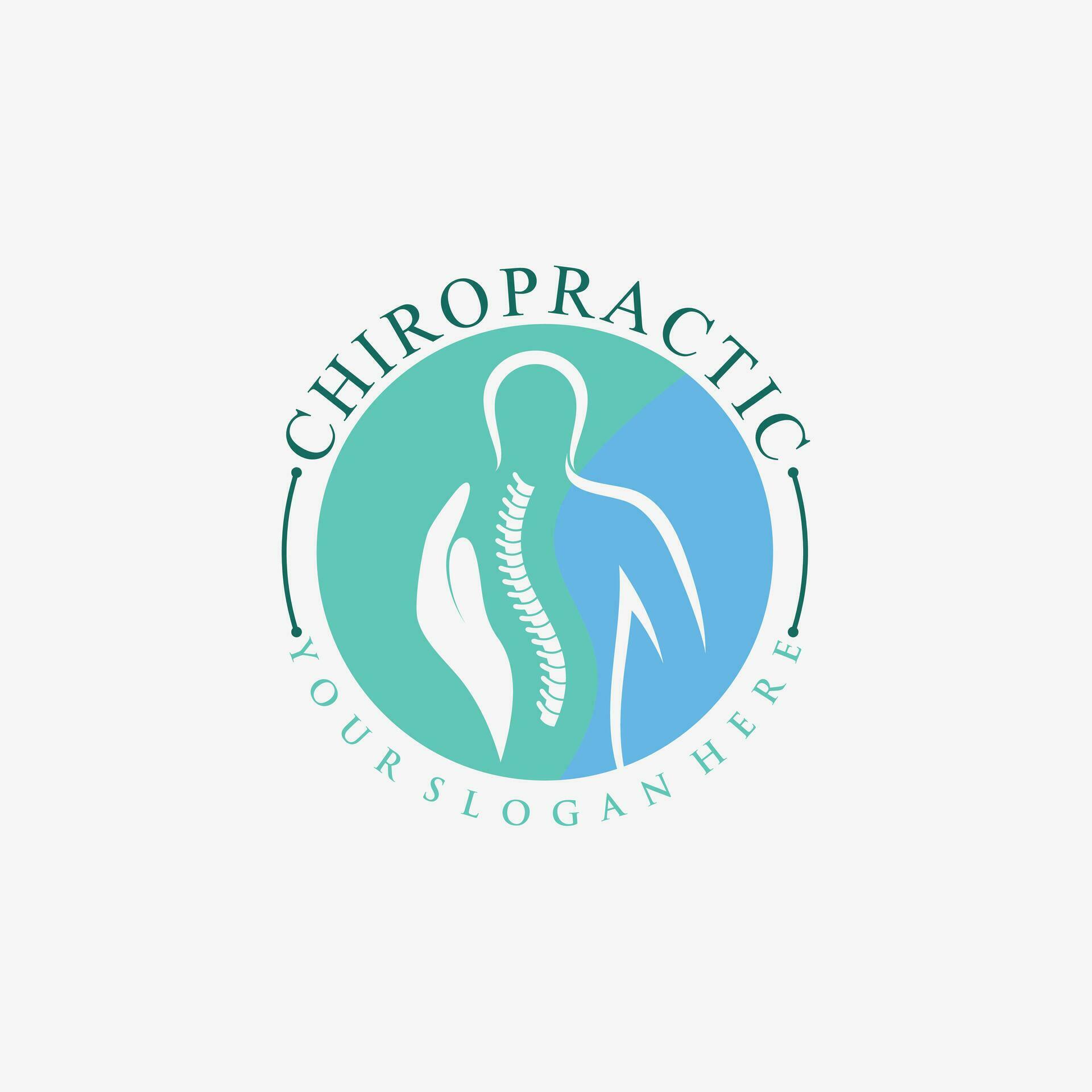 Chiropractic logo design vector spinal backbone icon logo with creative ... Chiropractic logo design vector spinal backbone icon logo with creative ...