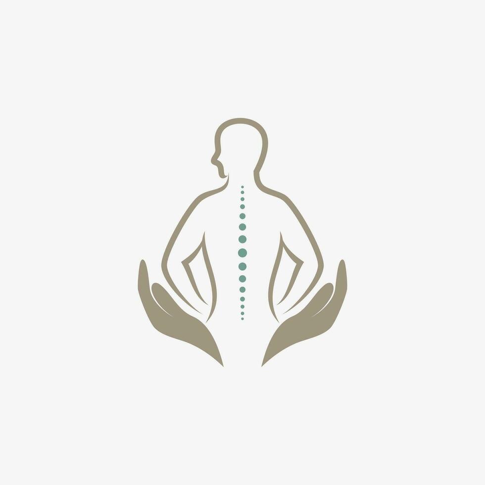 Chiropractic logo design vector spinal backbone icon logo with creative ... Chiropractic logo design vector spinal backbone icon logo with creative ...