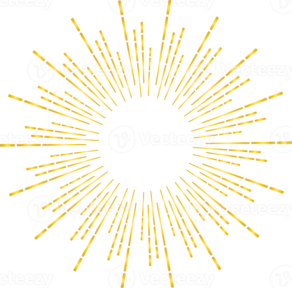 Golden sunburst doodle line art on transparent background. 30804943 PNG Golden sunburst doodle line art on transparent background. 30804943 PNG
