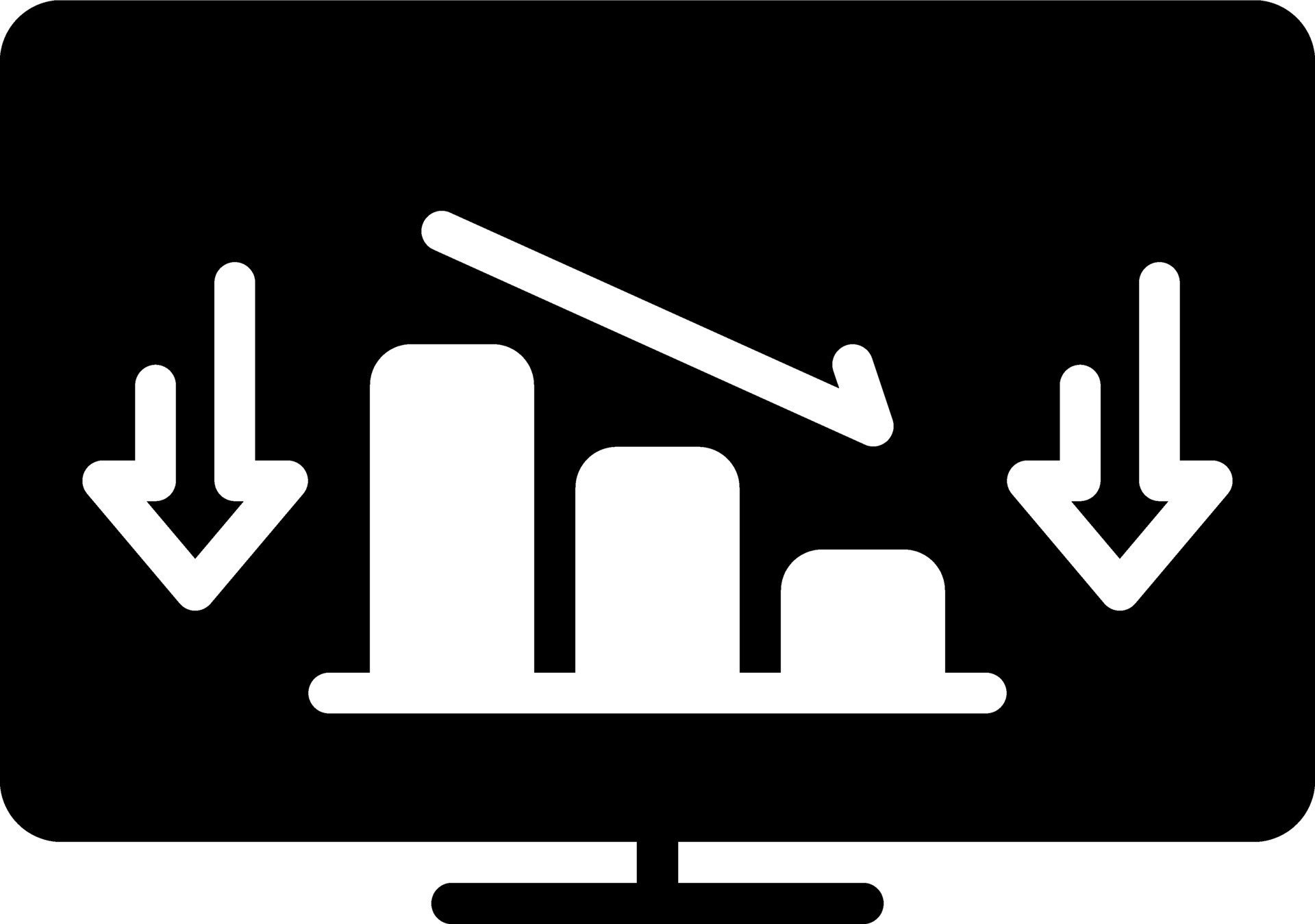 solid icon for decrease 30805377 Vector Art at Vecteezy
