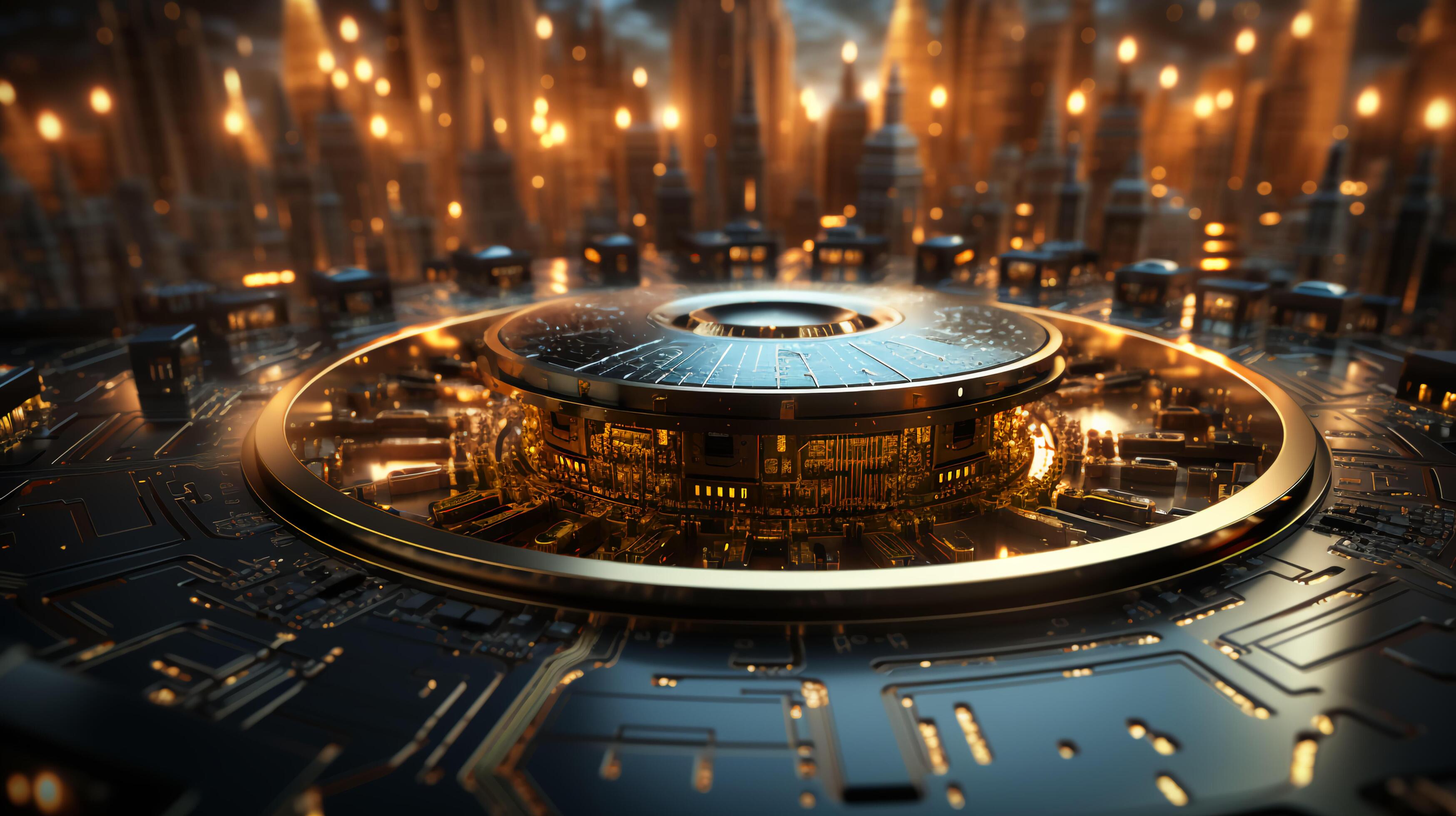 High tech computer chip with processor on motherboard 30805486 Stock ...