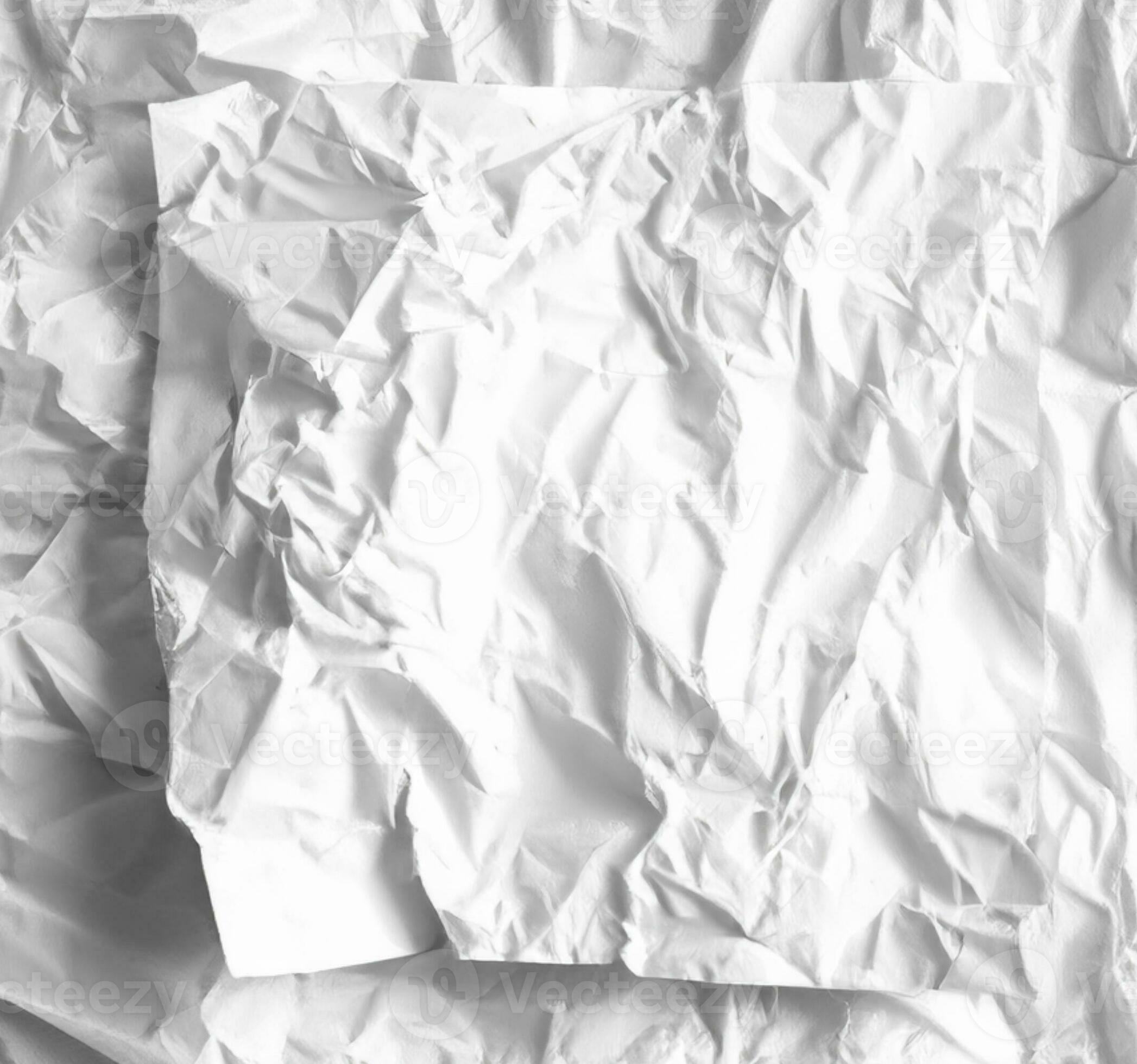 photo white crumpled paper texture background design space white tone ...