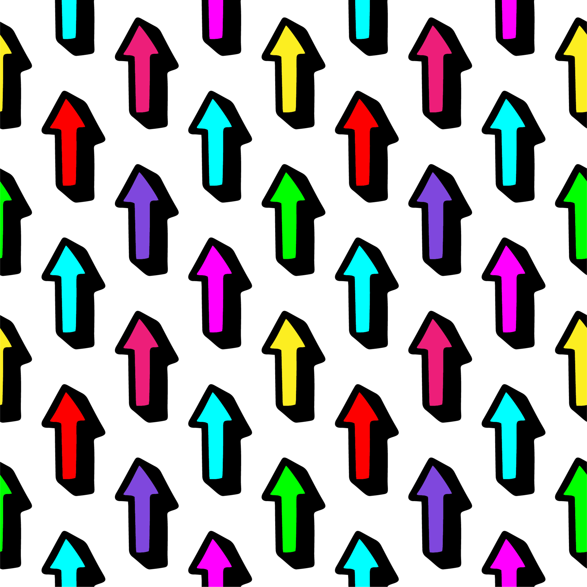 Bright Neon Pattern With Arrows 30812377 Png