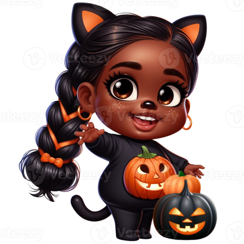 Harvest Halloween Inspired Kids AI Generated 30817760 PNG