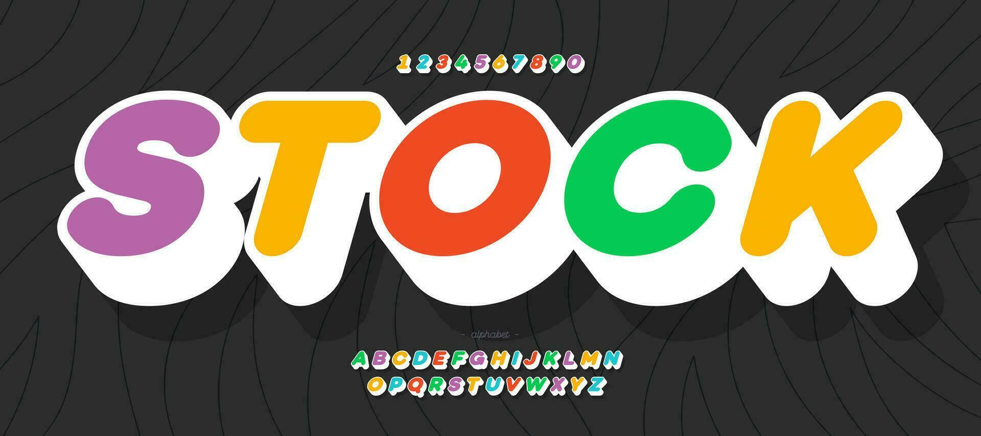 Vector Font 3d Style Modern Typography For Decoration 30817998 Vector