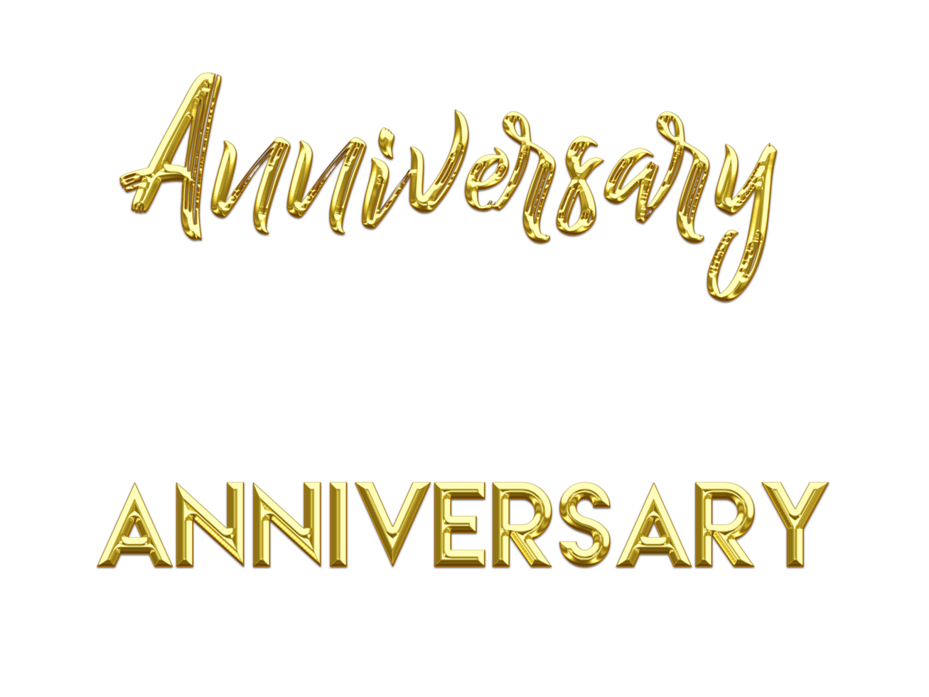 Word Anniversary written in 2 different styles with Shiny Metallic gold ... Word Anniversary written in 2 different styles with Shiny Metallic gold ...
