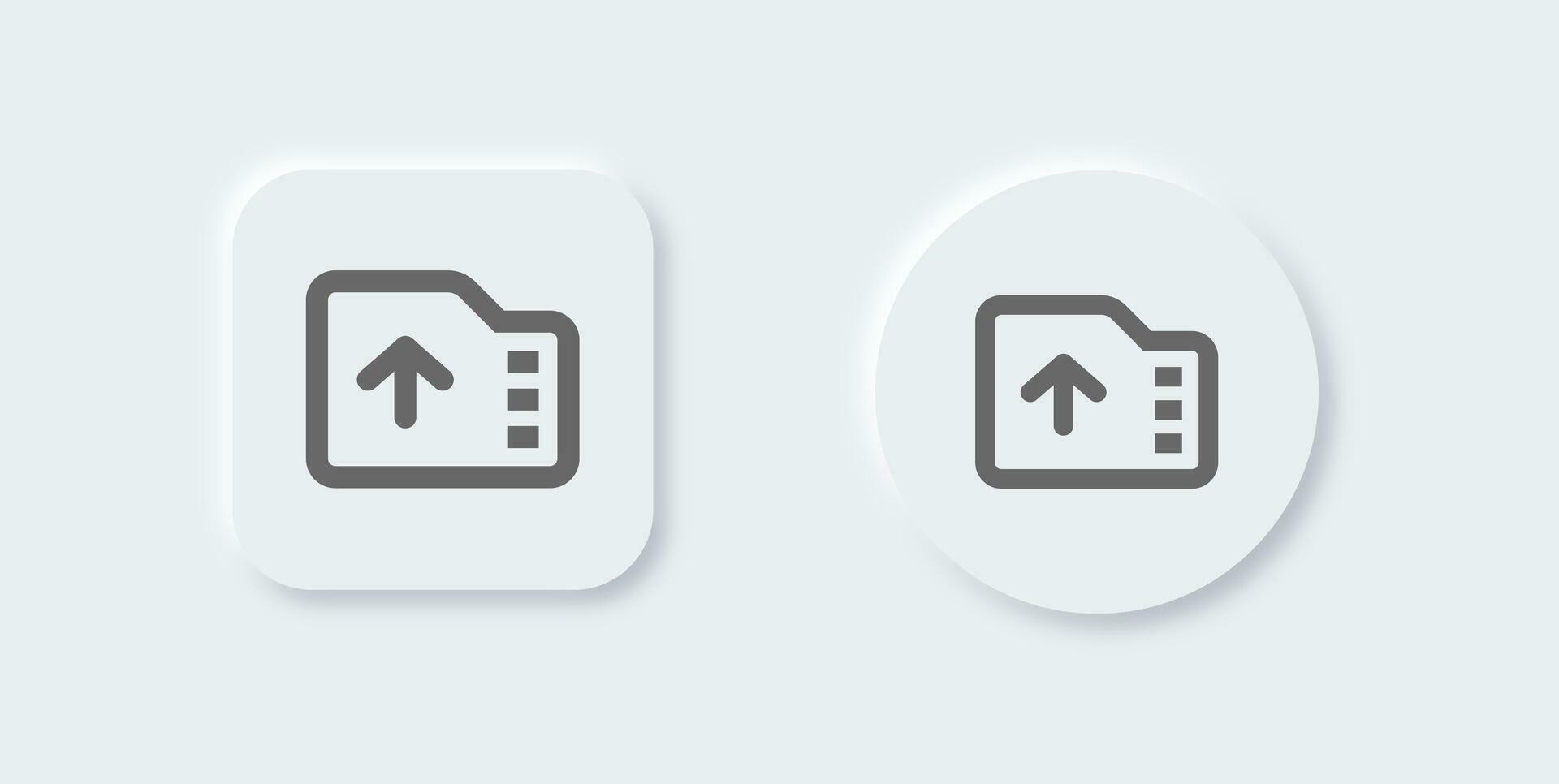 Export Line Icon In Neomorphic Design Style Import File Signs Vector