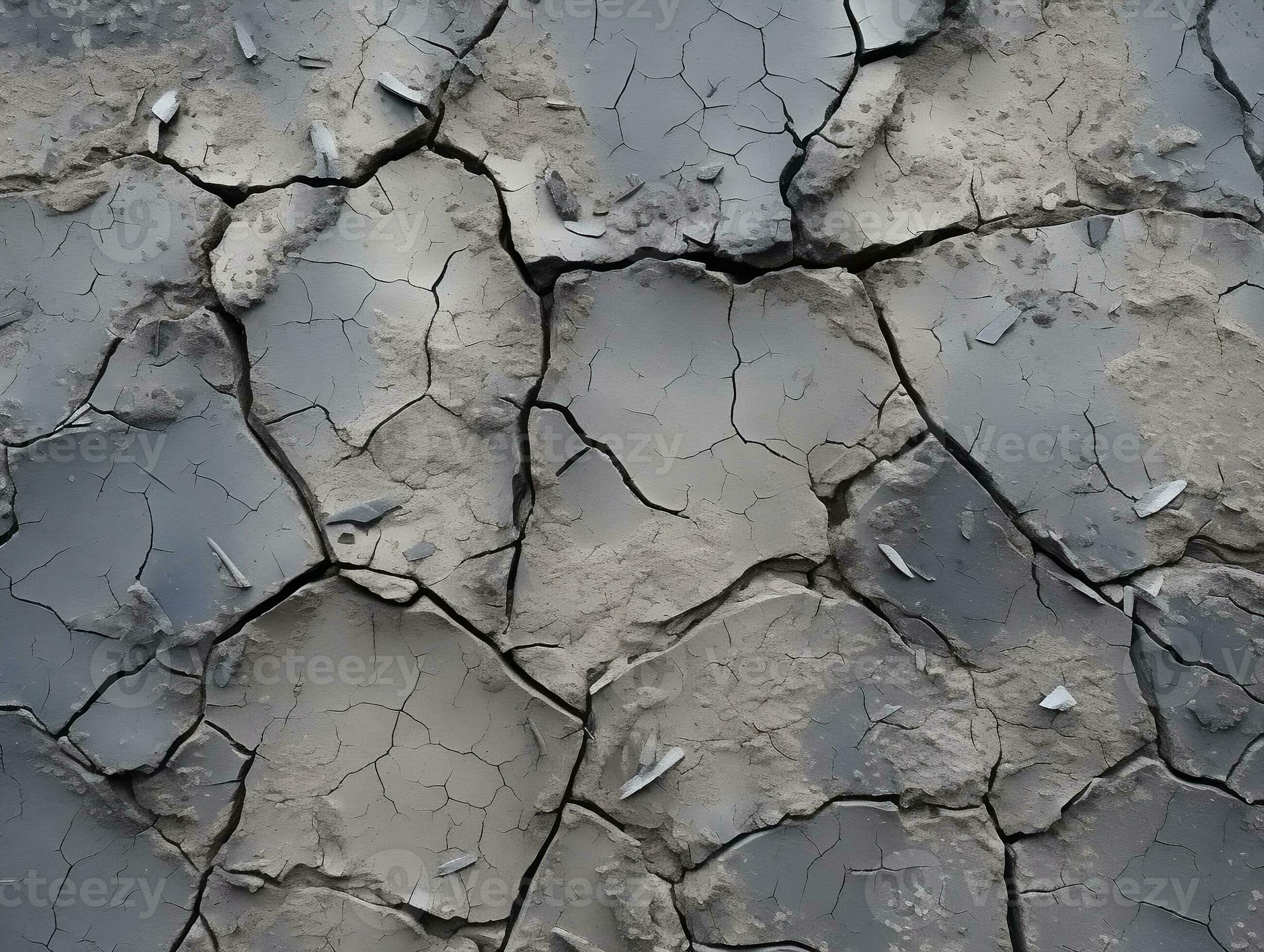 Ground cracks top view earthquake cracking holes ruined land surface ...