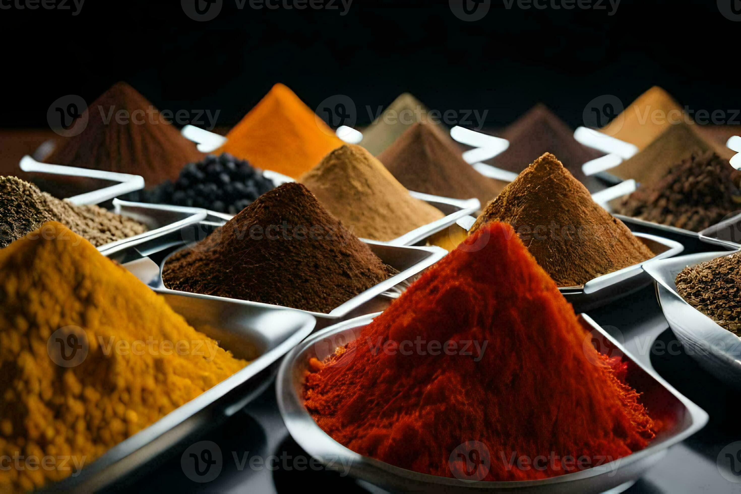 a variety of spices in bowls. AI-Generated 30884282 Stock Photo at Vecteezy
