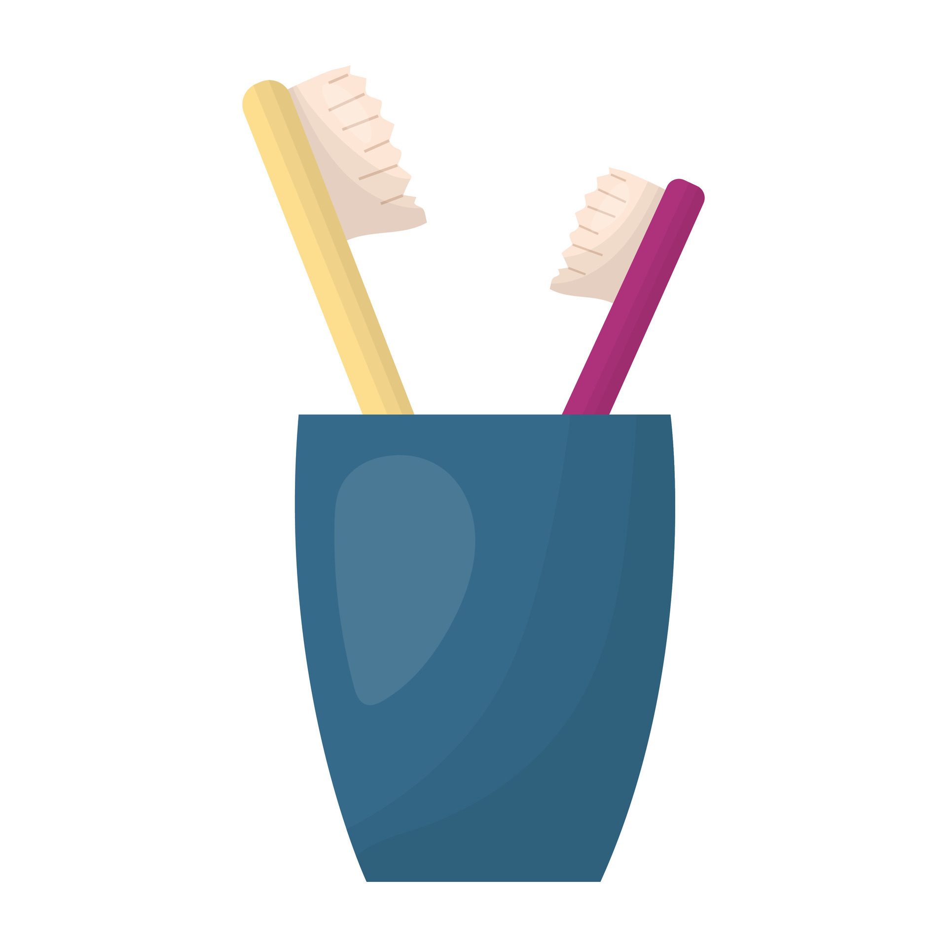Two toothbrushes. A cup for toothbrushes. Vector illustration. 30904826 ... Two toothbrushes. A cup for toothbrushes. Vector illustration. 30904826 ...