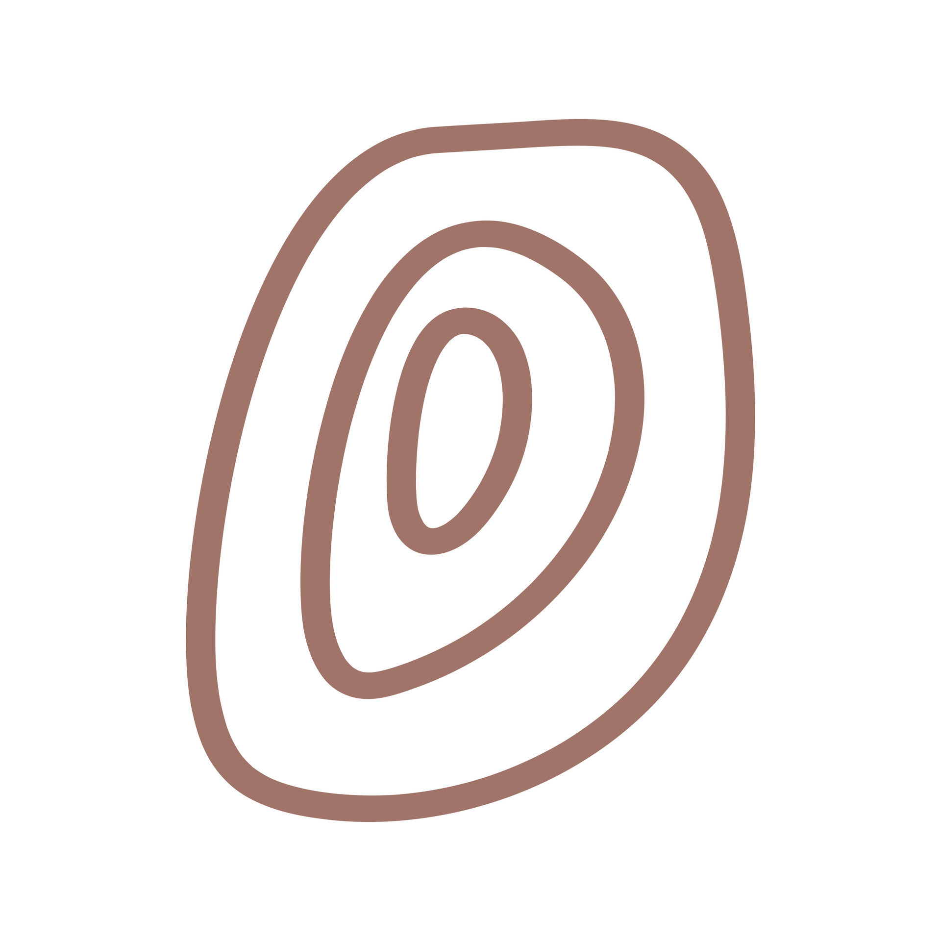 Decorative Boho Spiral Shape Abstract Geometric Element Aesthetic