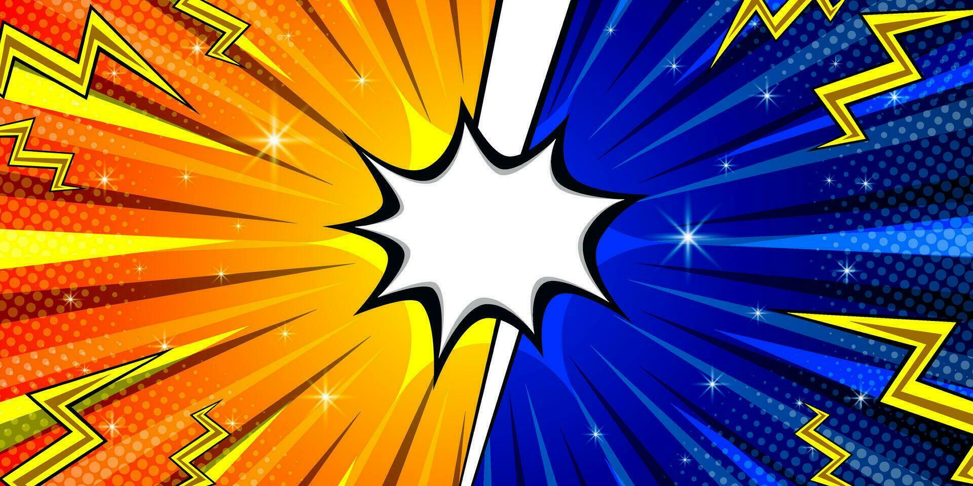 Versus Comic Book Clash Frame With Text Speech Bubble 30907055 Vector