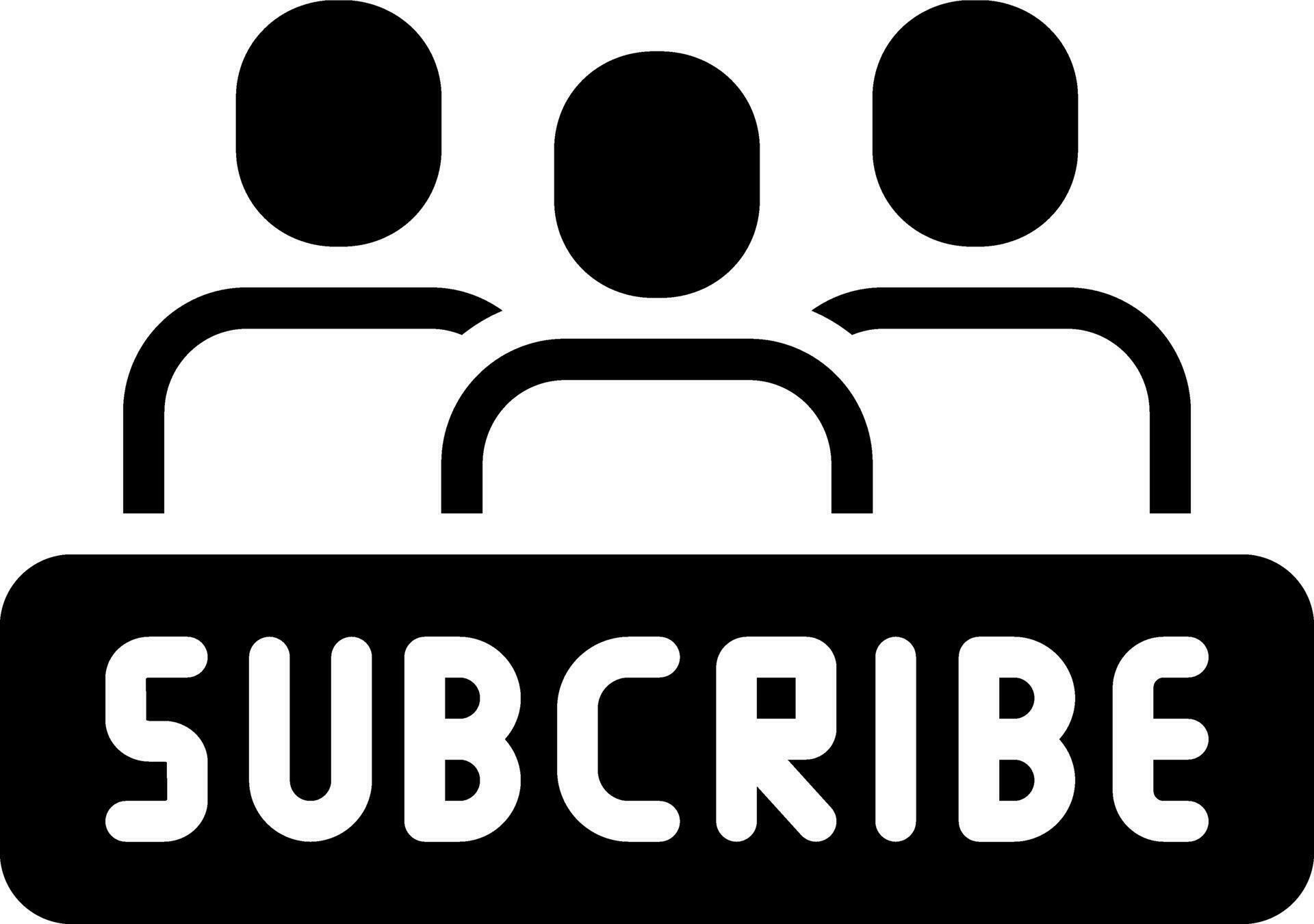 solid icon for subscribers 30912235 Vector Art at Vecteezy
