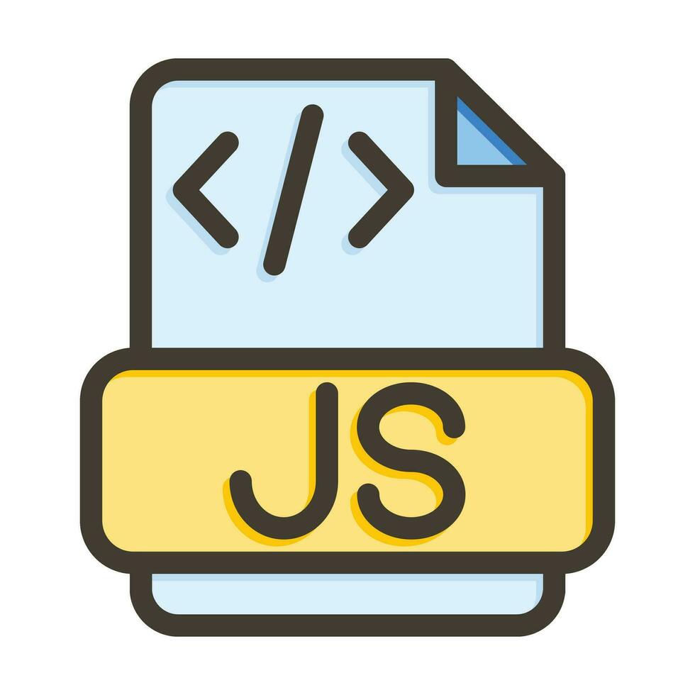 Javascript Vector Thick Line Filled Colors Icon For Personal And ...