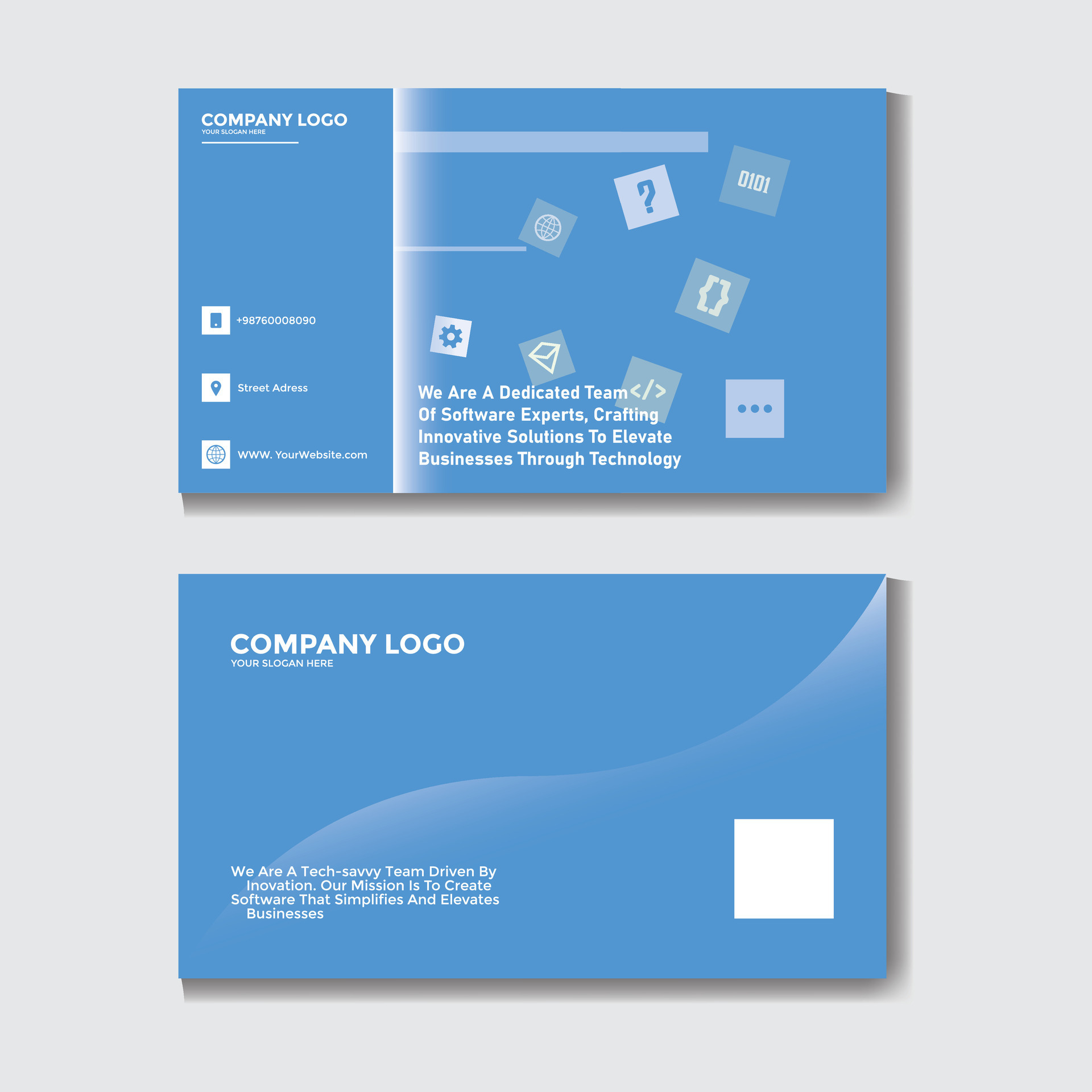 technology Software Developer company Business card design template ... technology Software Developer company Business card design template ...