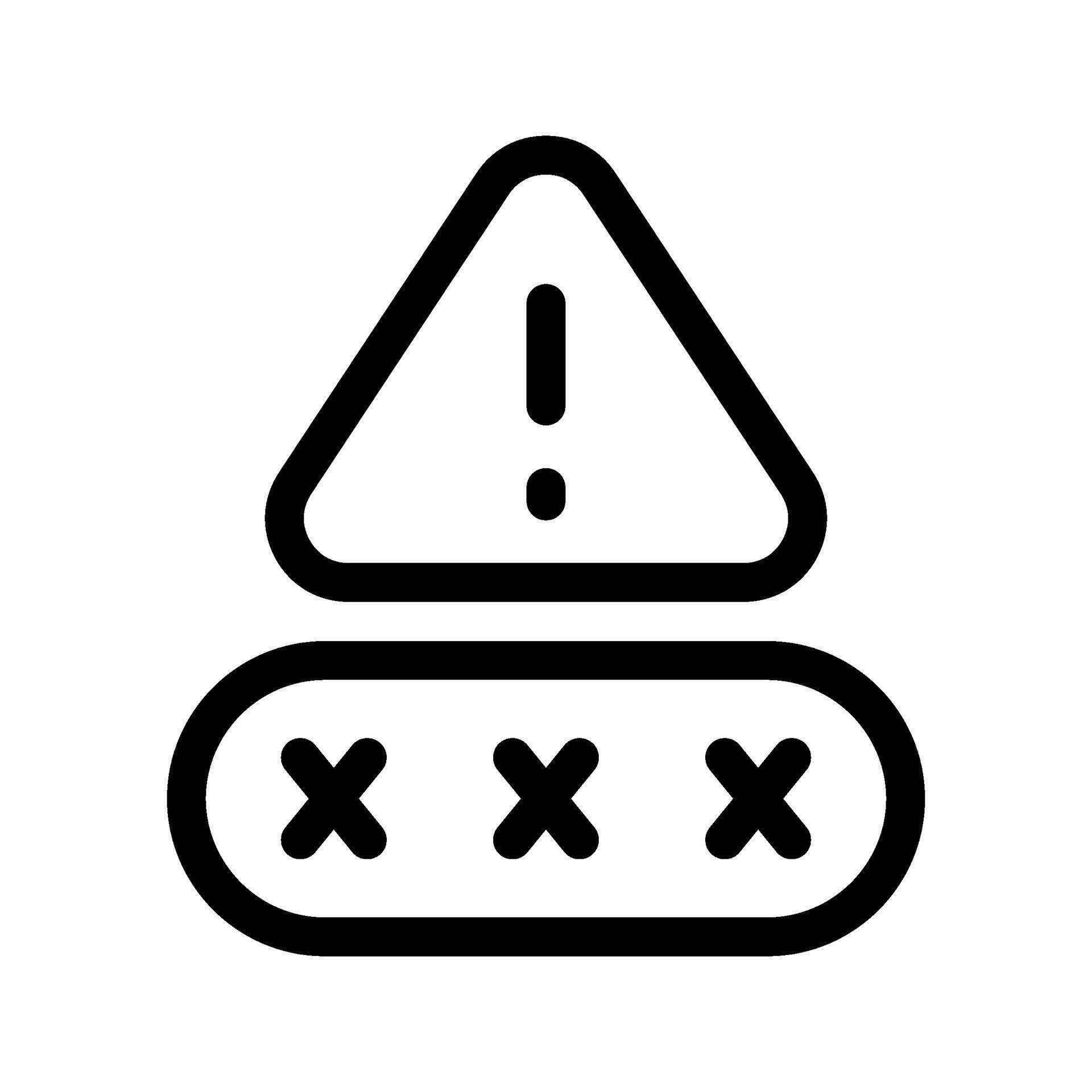 Wrong Password Icon Vector Symbol Design Illustration 30926598 Vector Art At Vecteezy